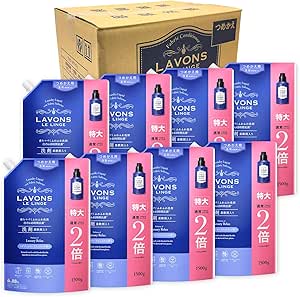 Amazon | ラボン(Lavons) 【ケース販売】 柔軟剤入り 洗濯洗剤 ラグジュアリーリラックス [アンバーウッディ] 詰め替え 特大 1500g×8個 | ラボン(Lavons ...