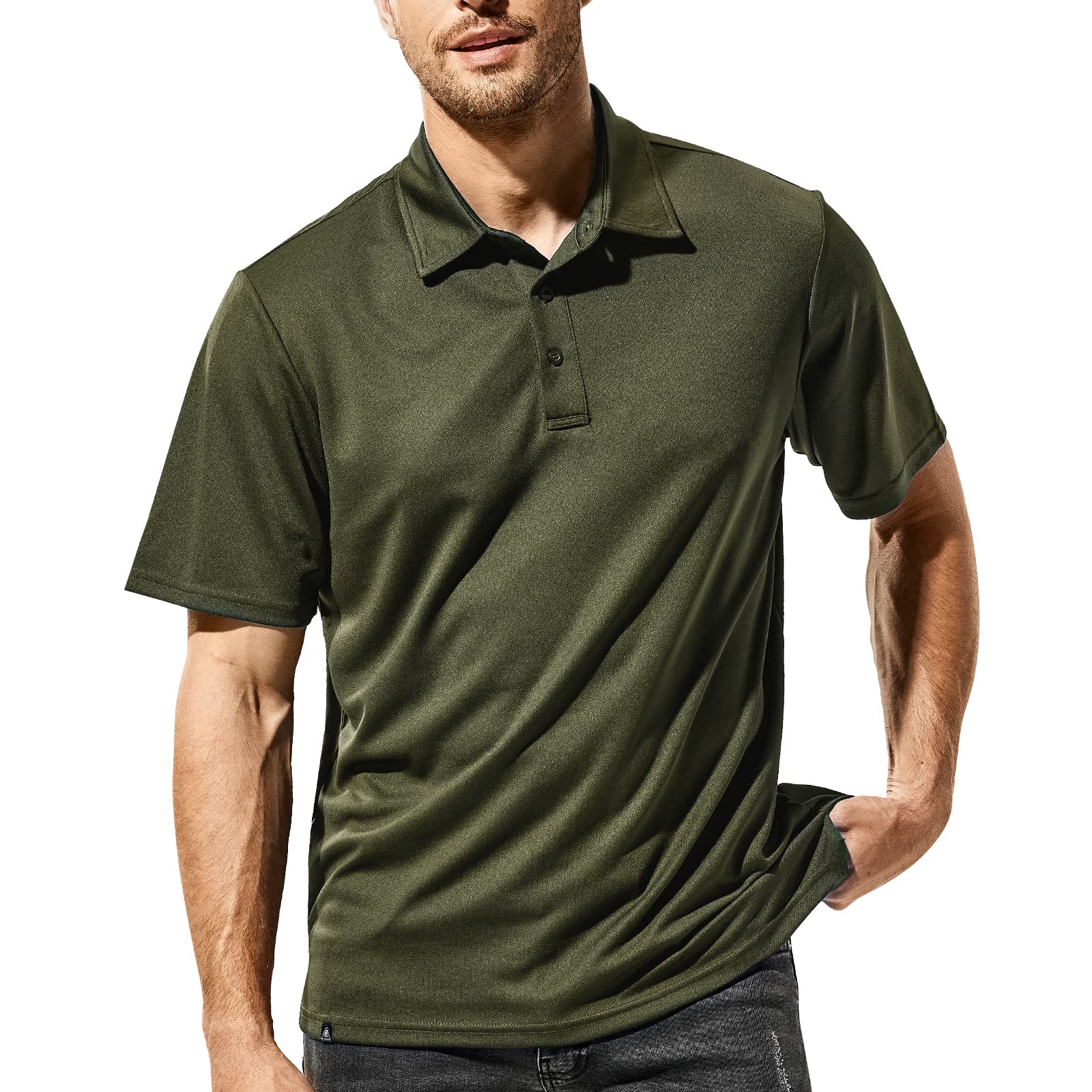 Snapklik.com : Haimont Collared Shirt Men Dry Fit Golf Polos-Short ...