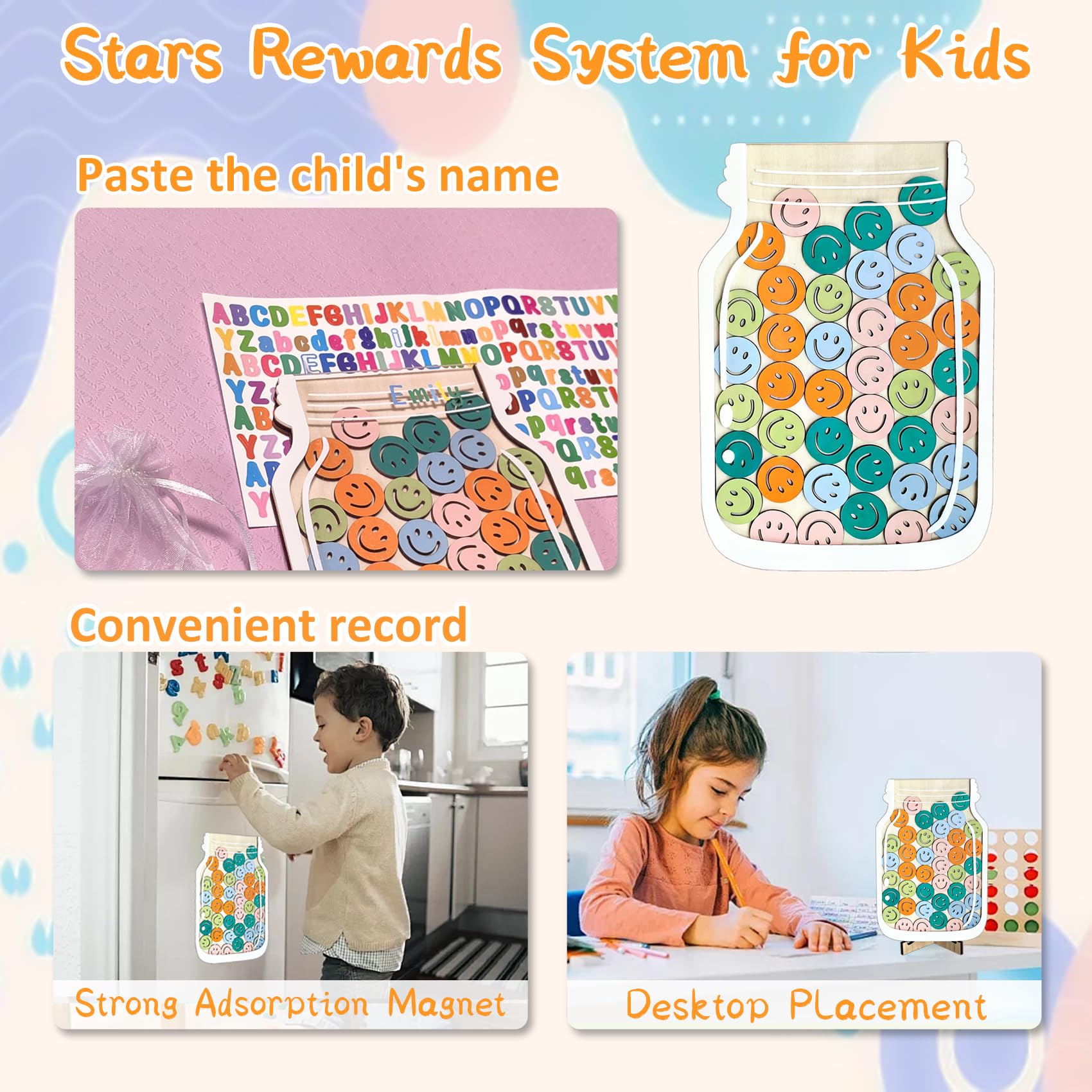 Reward Jar Personalized Magnetic Behavior Management Reward Chart Jar ...