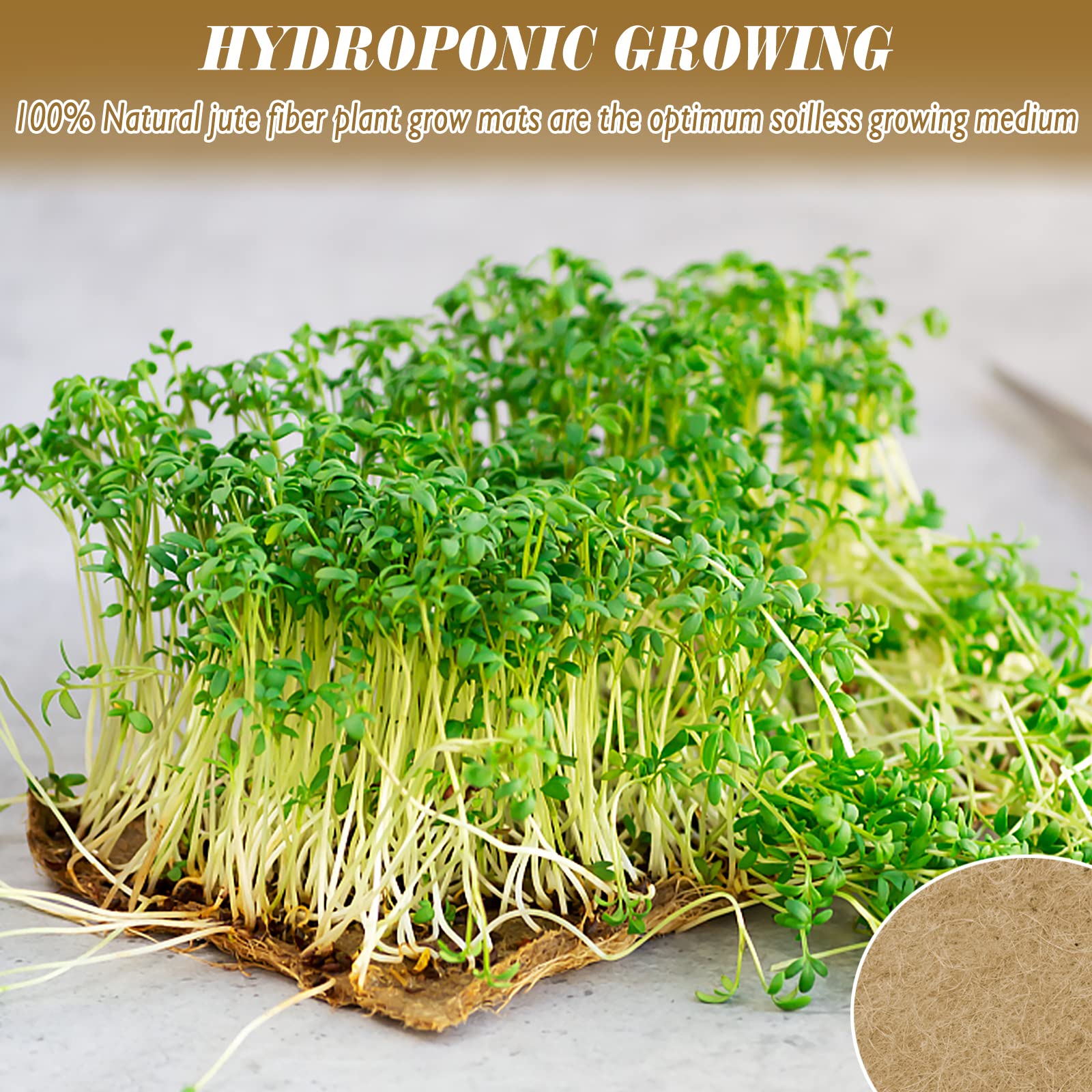 Snapklik.com : 20PCS Jute Plant Hemp Fiber Grow Mat For Microgreens 10 ...