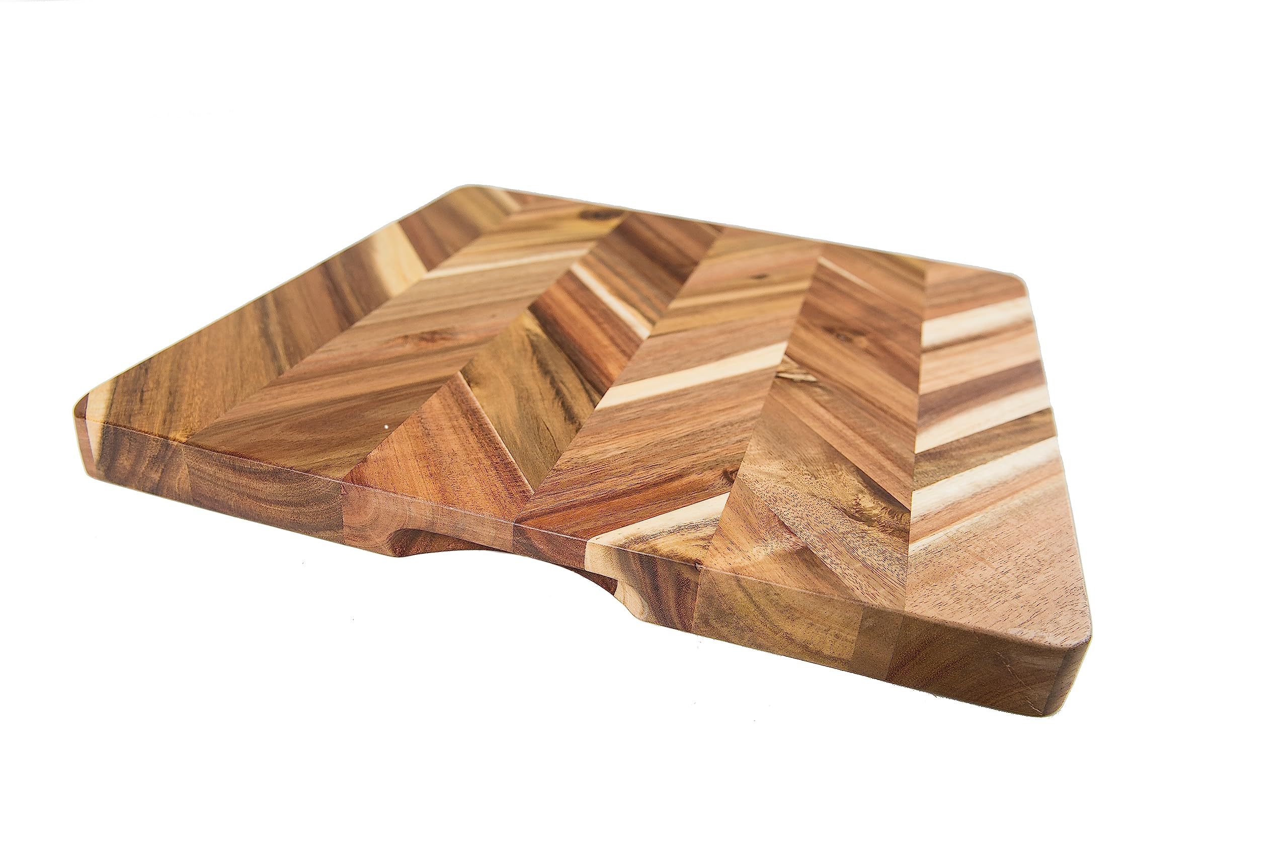 Amazon.com: Lipper International Acacia Herringbone Square Cutting and ...