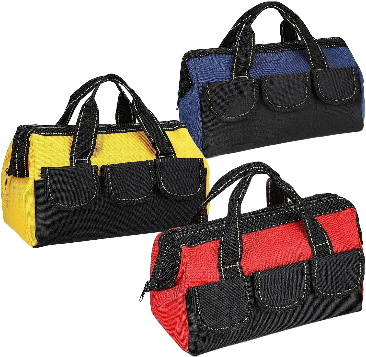 Tool Bag 16 Inch, 3 Pack Tool Bags For Men With Waterproof Hard Bottom ...