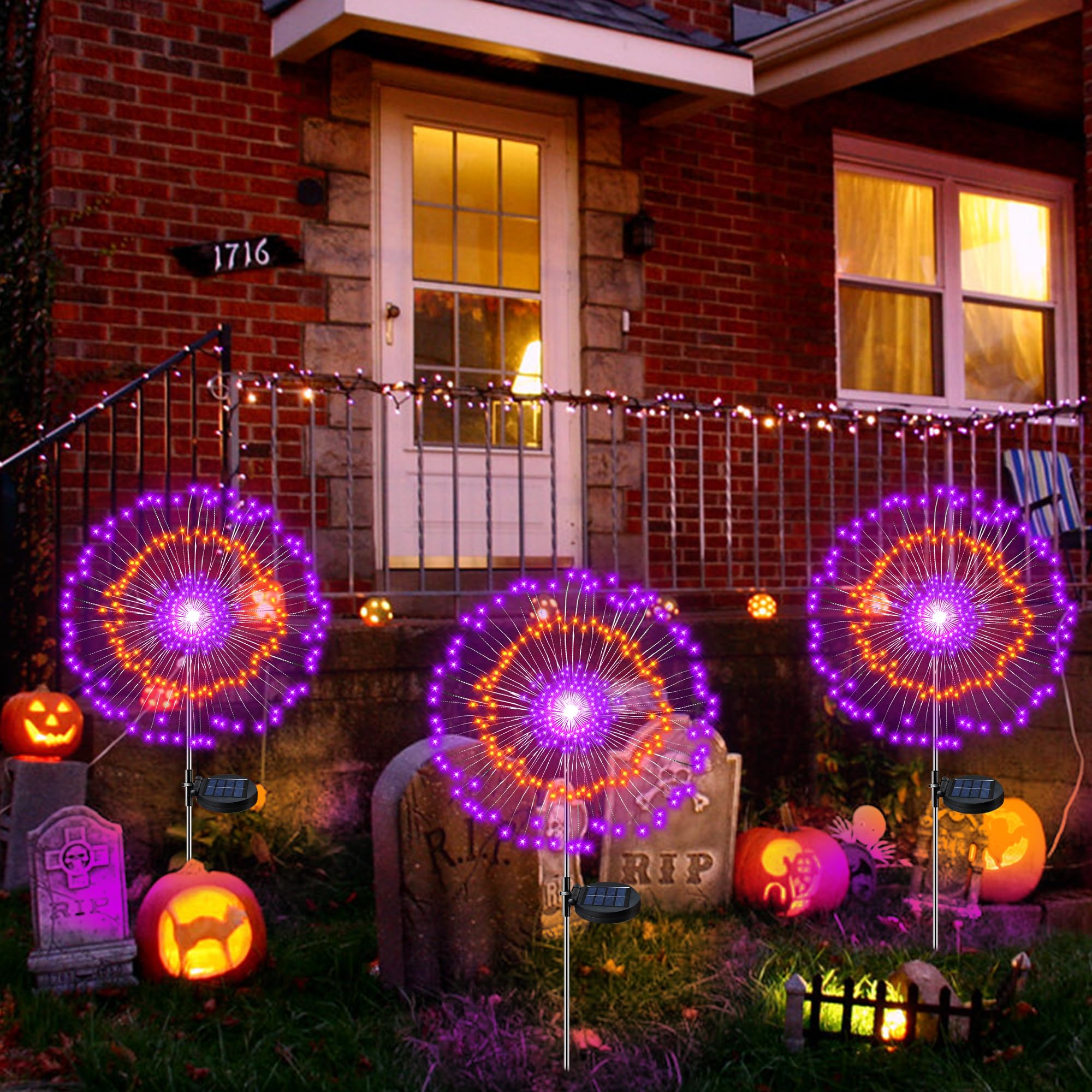 Halloween Front Yard Lighting Halloween Pumpkin Lights Outdoor