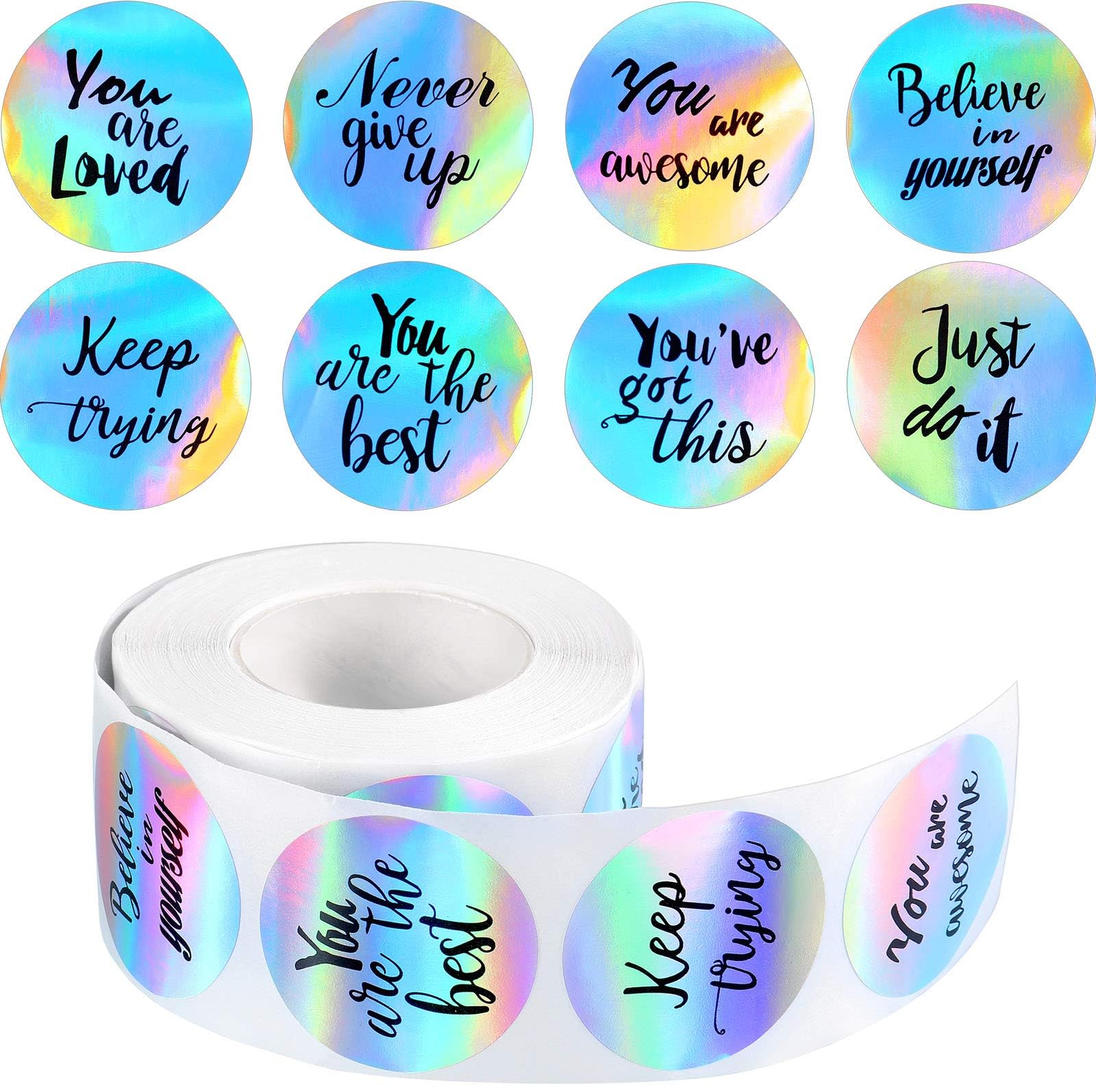 Amazon.com : G2PLUS Thank You Stickers - 120PCS Holographic Silver, You ...