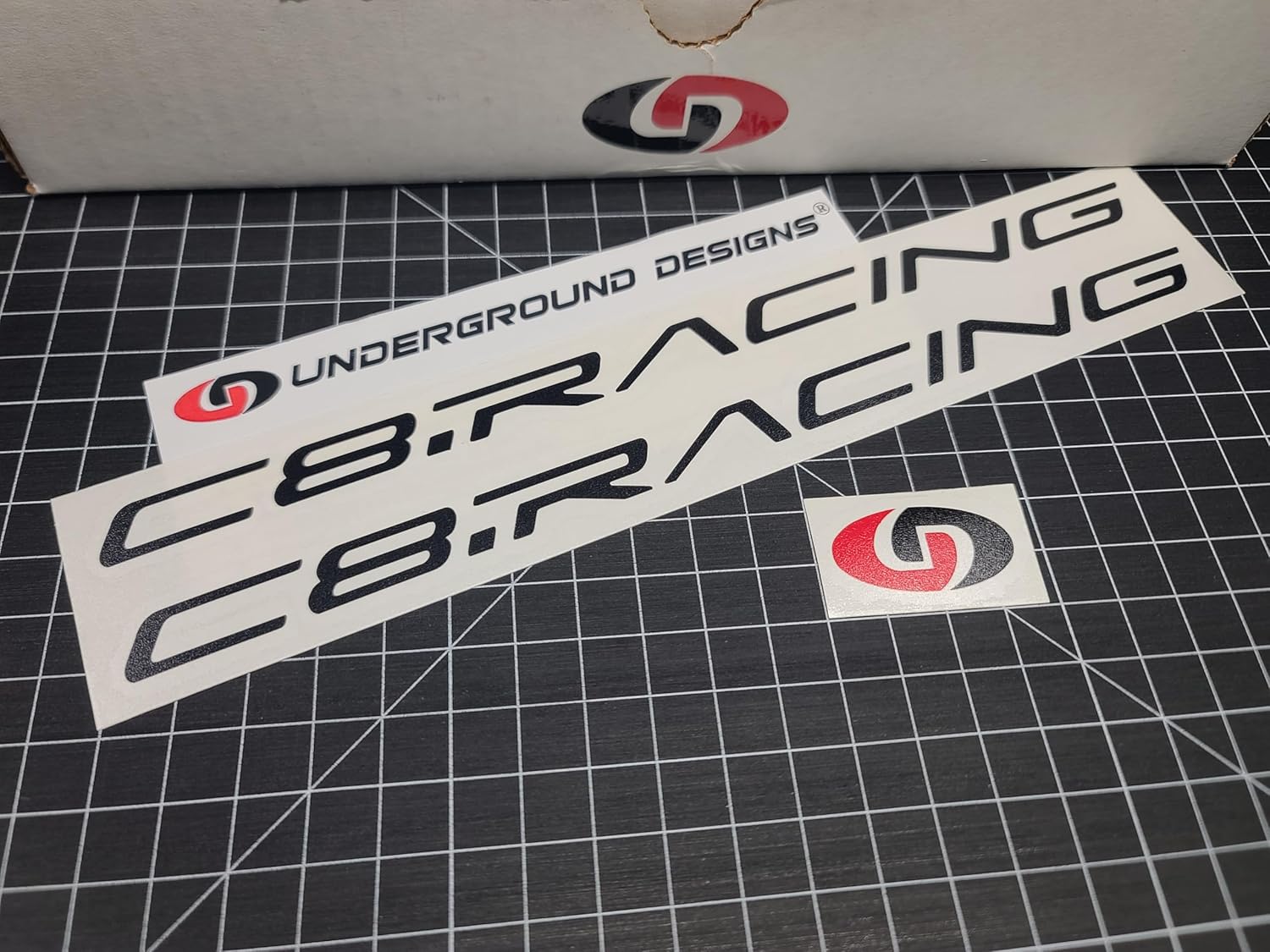 Amazon.com: C8 Racing Decals (2pk) Corvette Fender Wicker Accent ...