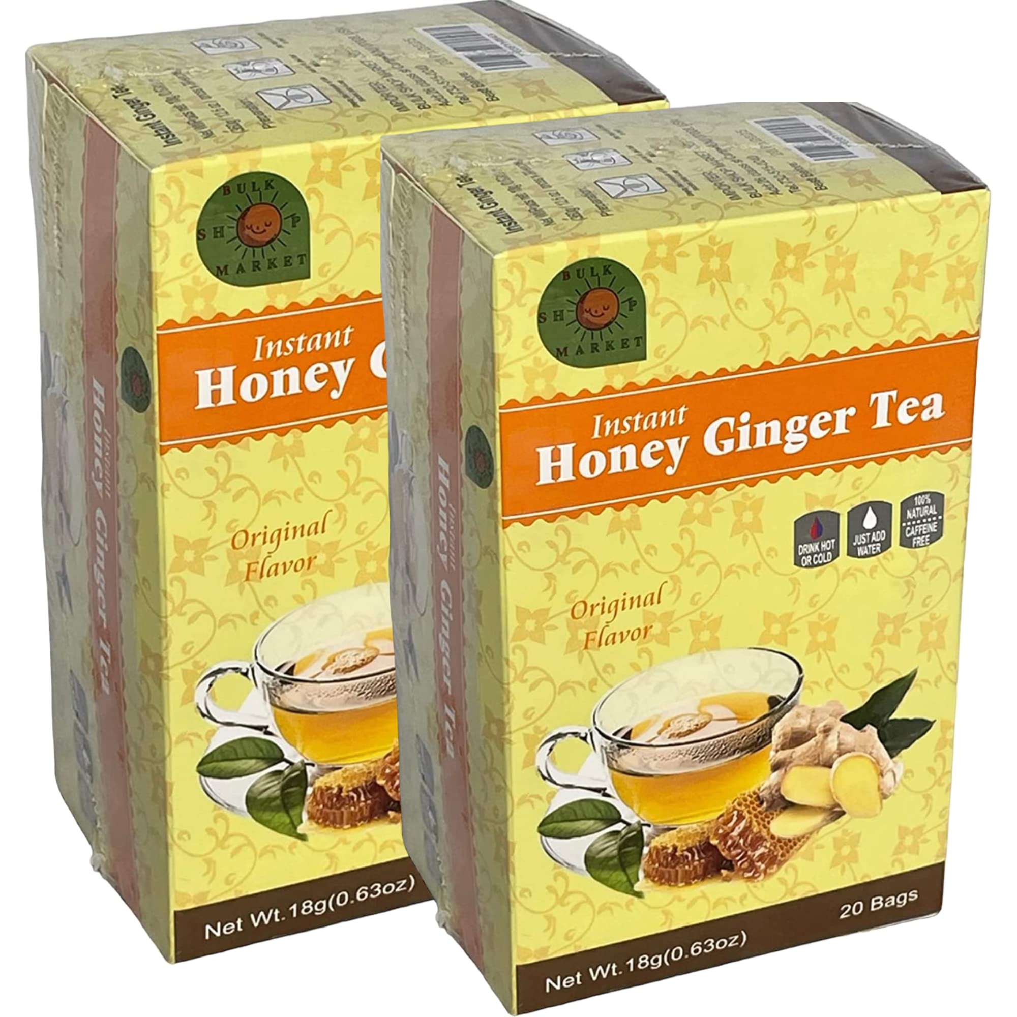Amazon.com : BULKSHOPMARKET INSTANT HONEY GINGER TEA 20 SACHETS (2 ...