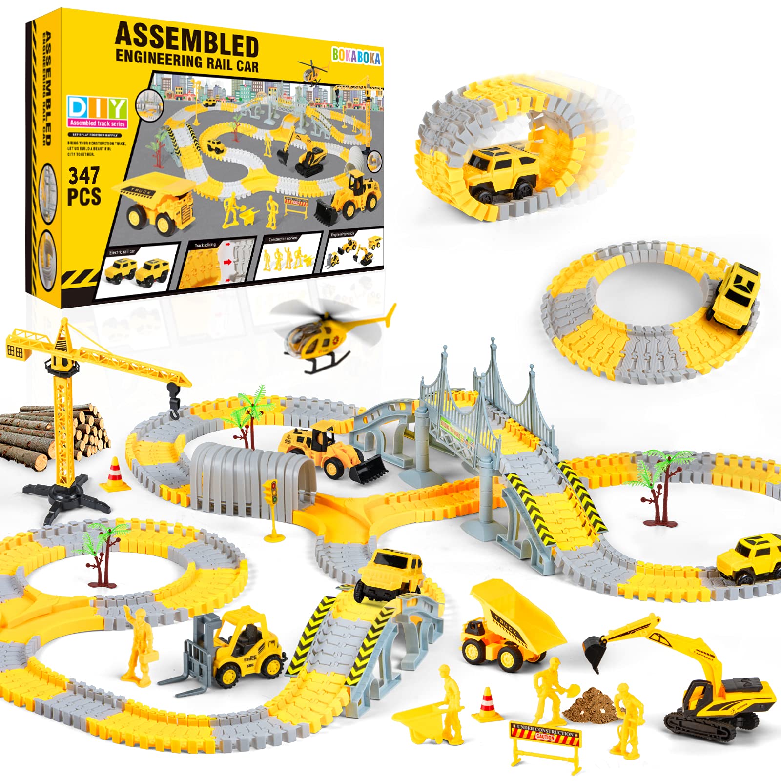 Buy BOKABOKA 347 Pcs Snap Trax Construction Set - STEM Building ...