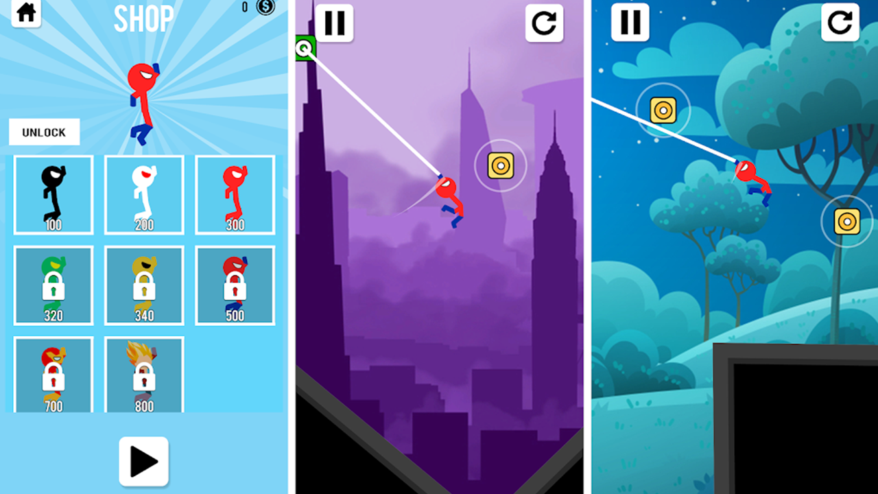 Stickman Superhero Hook - Super Stickman Spider Rope Hero Swing Games ...