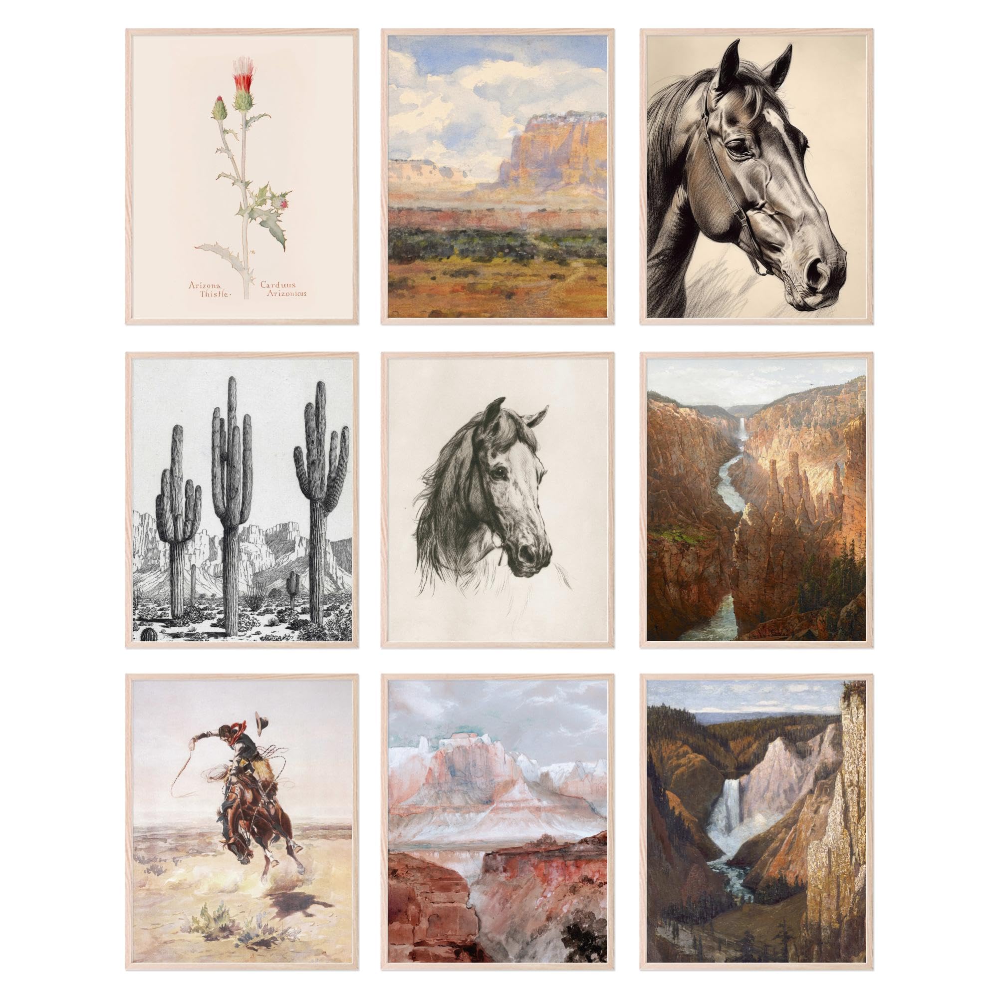 Amazon.com: Insire Vintage Western Wall Art, Western Art Prints ...