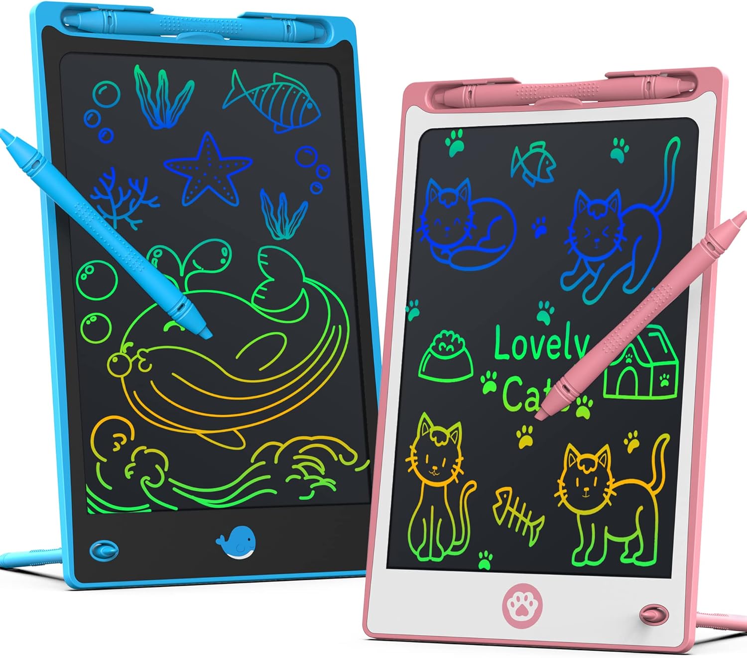 Amazon.com: LCD Writing Tablet for Kids 2 Pack, Hockvill Toys 8.8 inch ...