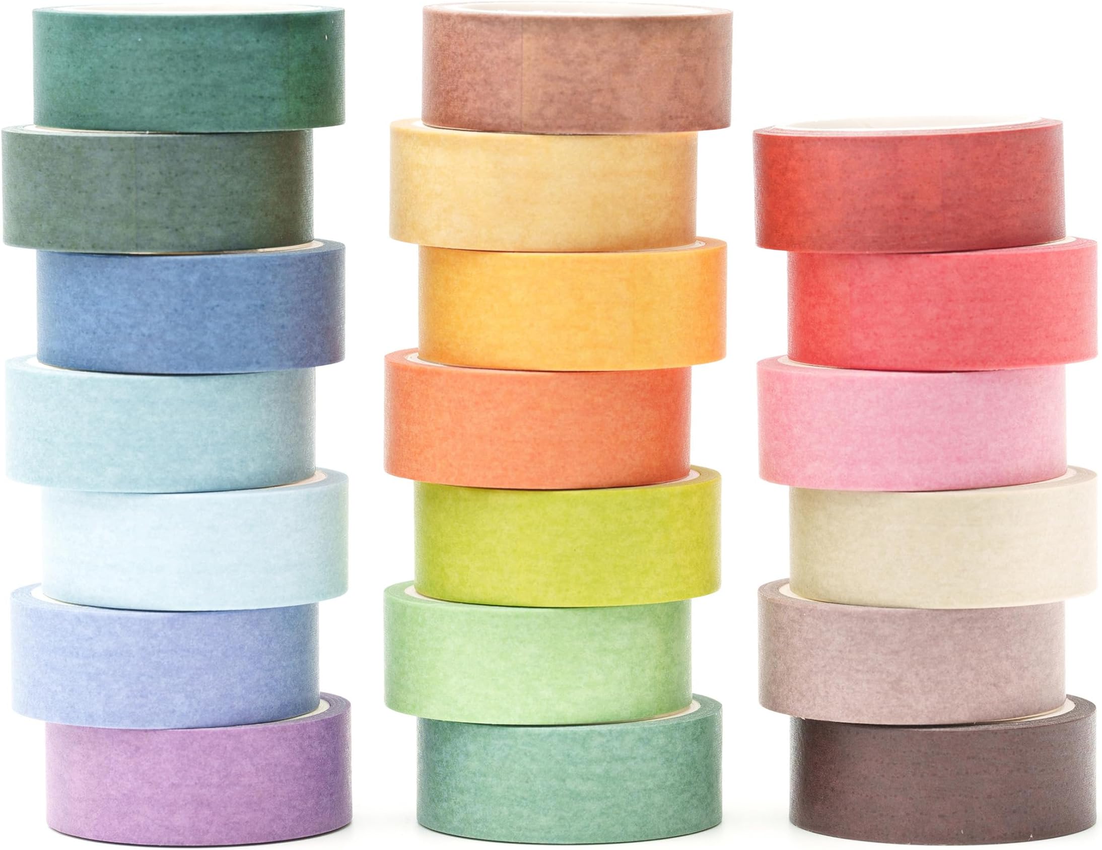 YUBBAEX 20 Rolls Solid Colors Washi Tape Set Pastel Colored Masking ...