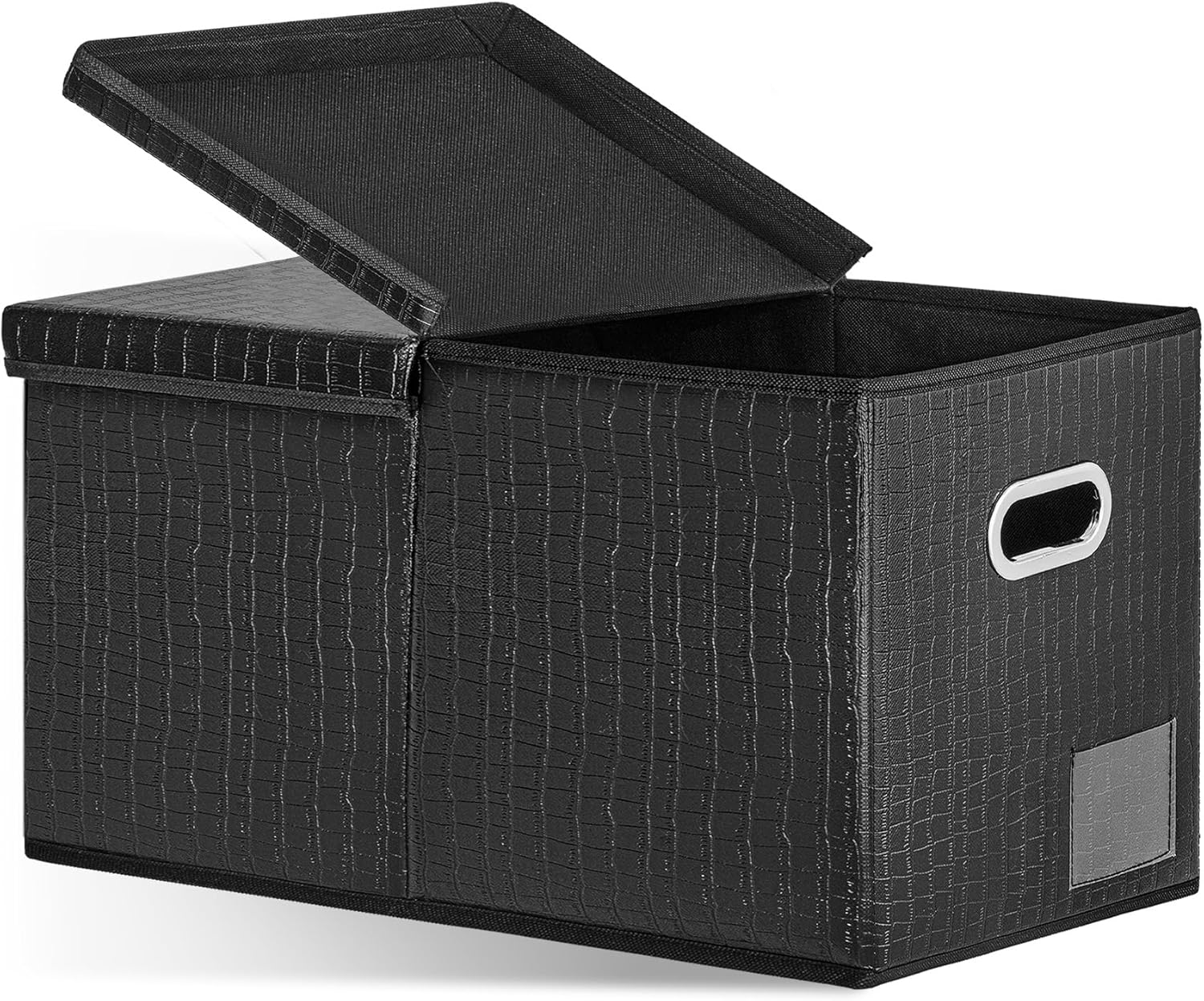GRANNY SAYS Large Storage Box with Lid, Pack of 1 Imitation Leather ...