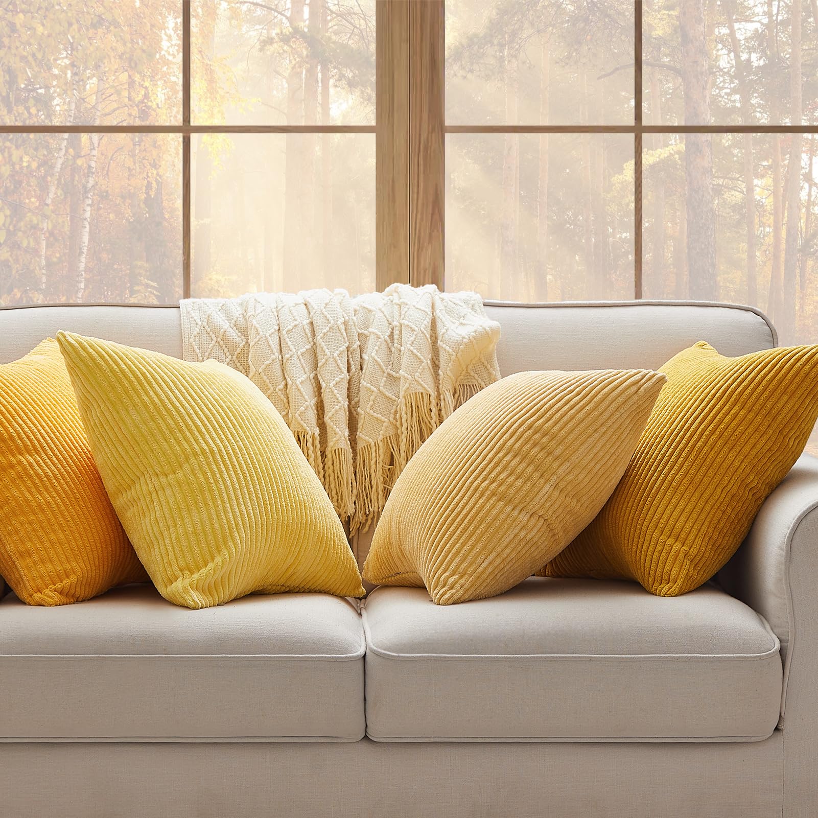 Yellow Cushions For Sofa