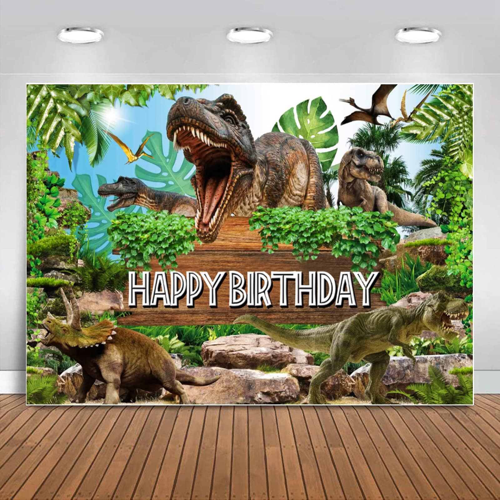 Amazon.com : Avezano Dinosaur Birthday Backdrop Jurassic Dino Theme ...