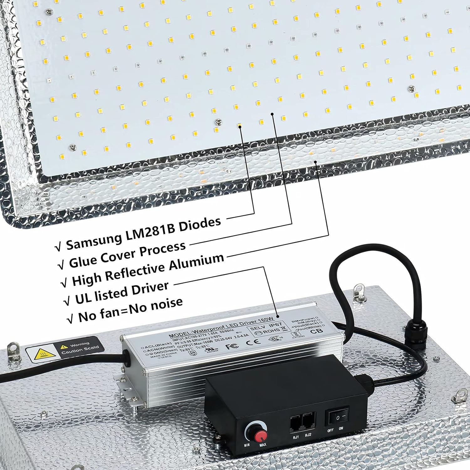 TS-1000 LED Grow Light with Samsung Diodes, Dimmable Full Spectrum Grow ...