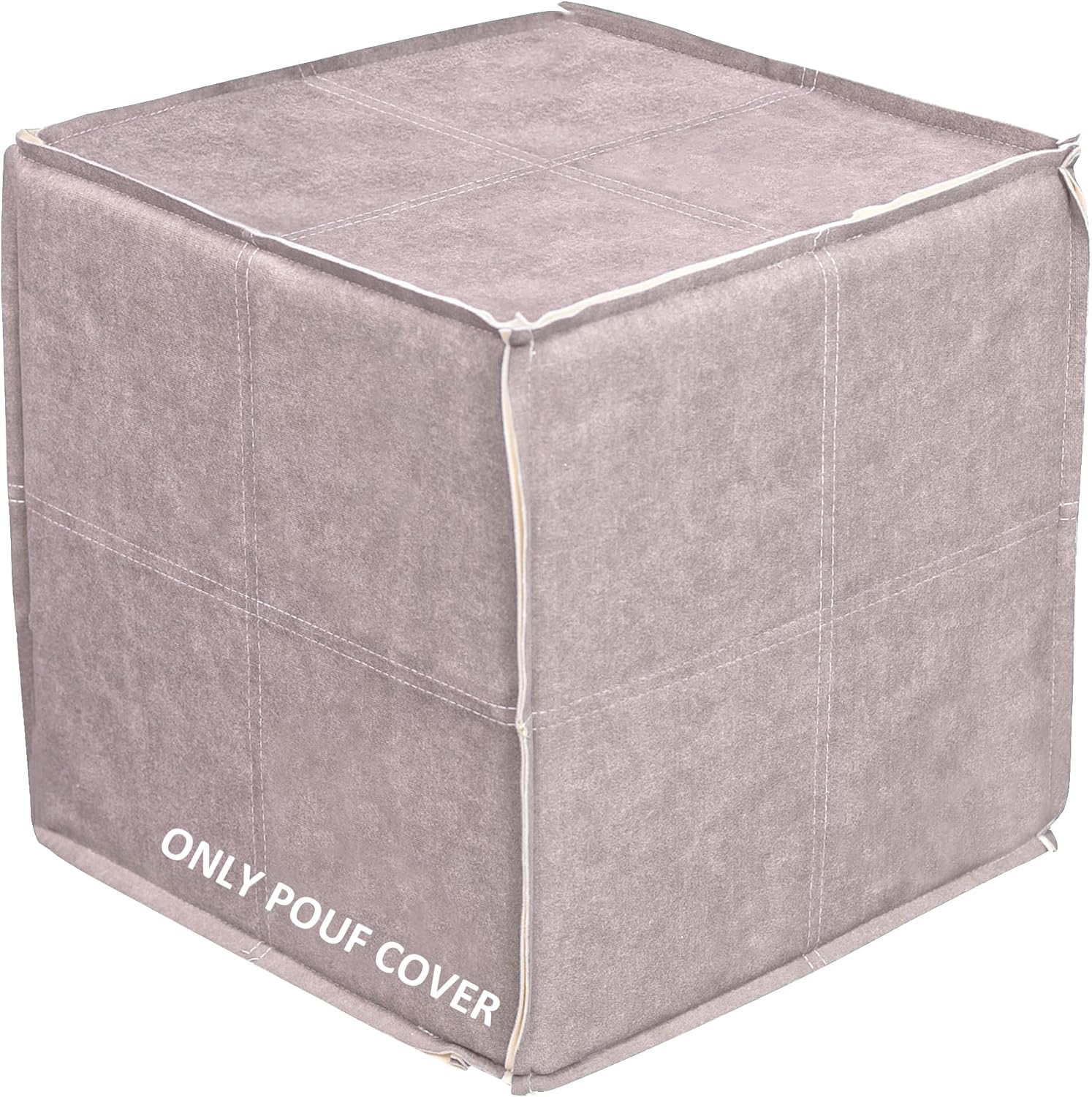 Amazon.com: GLAXYFUR Unstuffed Velvet Pouf Cover - Square Pouf Ottoman ...