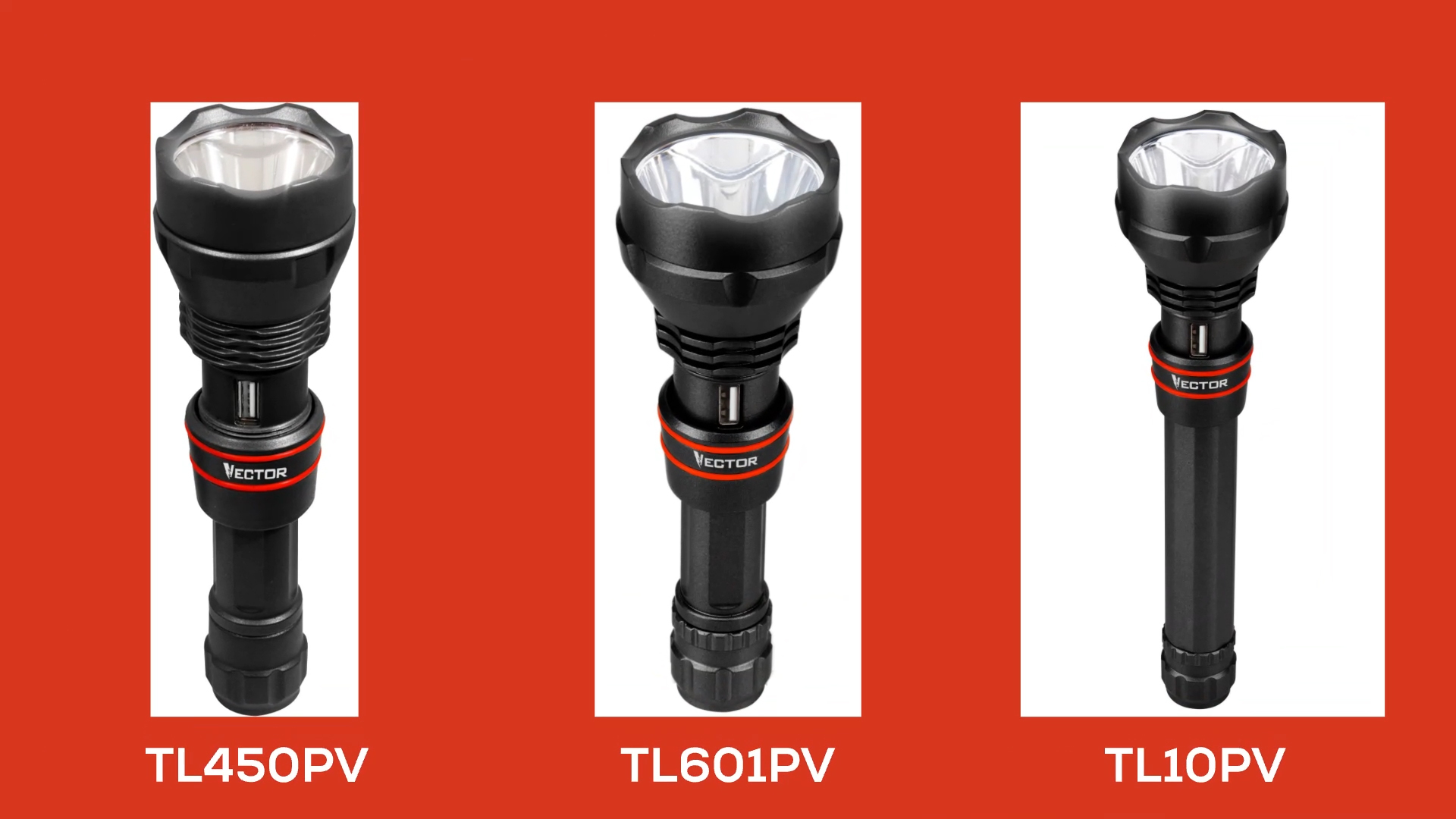 Vector Rechargeable Flashlight Premium Vector | Black Modern