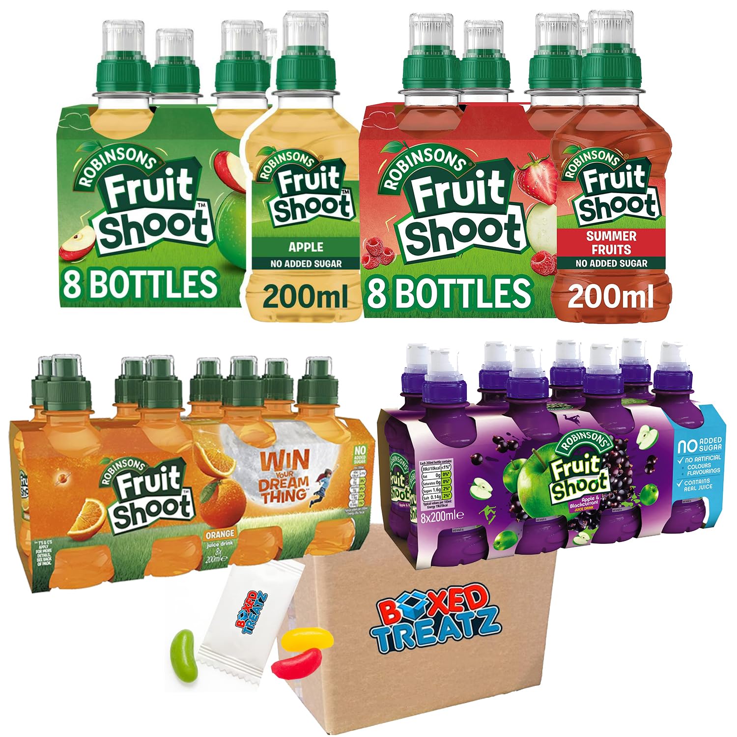 Fruit Shoot Apple Kids Juice Drink, Apple 8X200ml + Orange 8X200ml ...