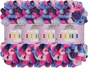 Amazon.com: JubileeYarn Fun Finger Pride Loops Yarn - Jumbo Loop Yarn ...