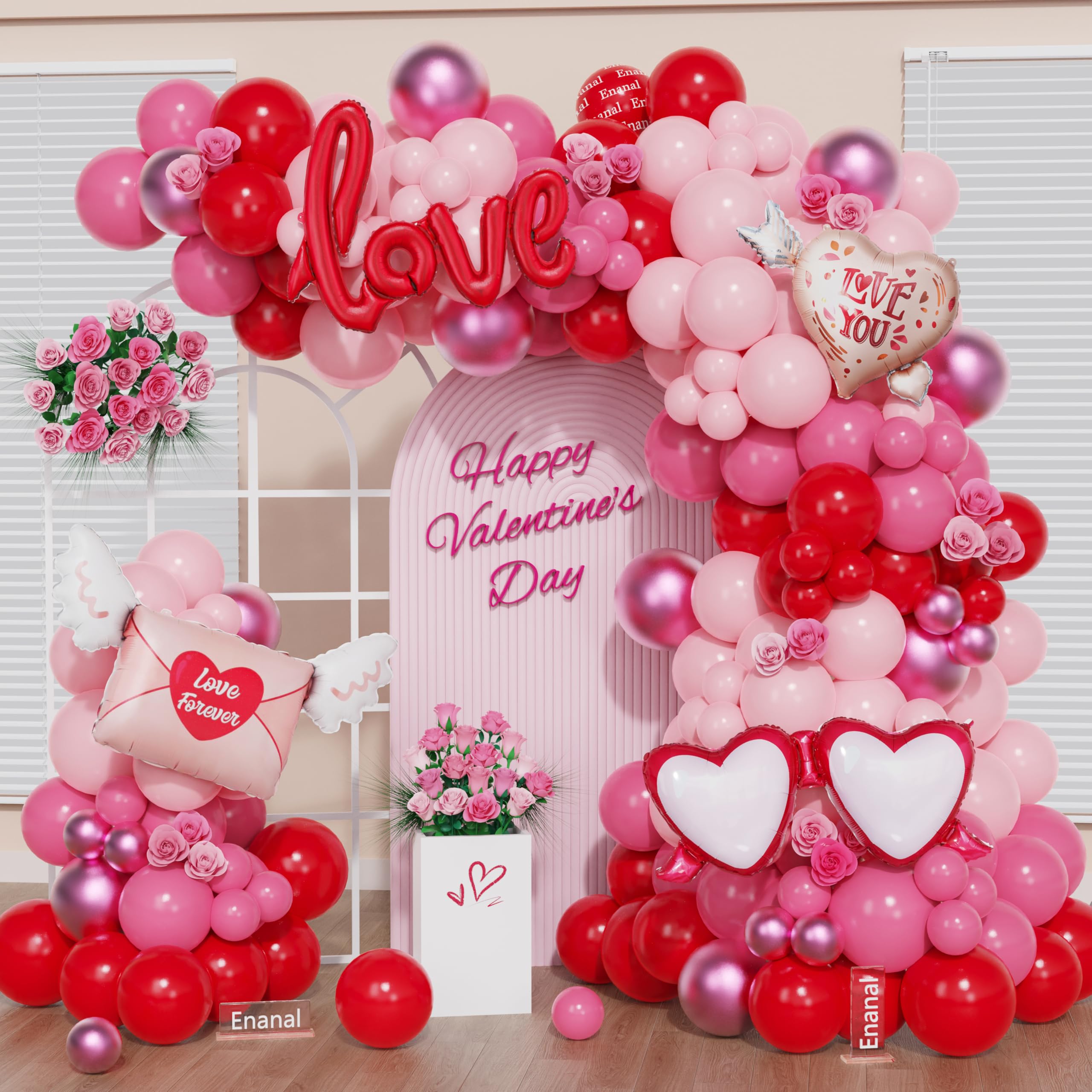 Amazon.com: Valentine’s Day Balloon Garland Arch Kit, 151pcs Red Pink ...