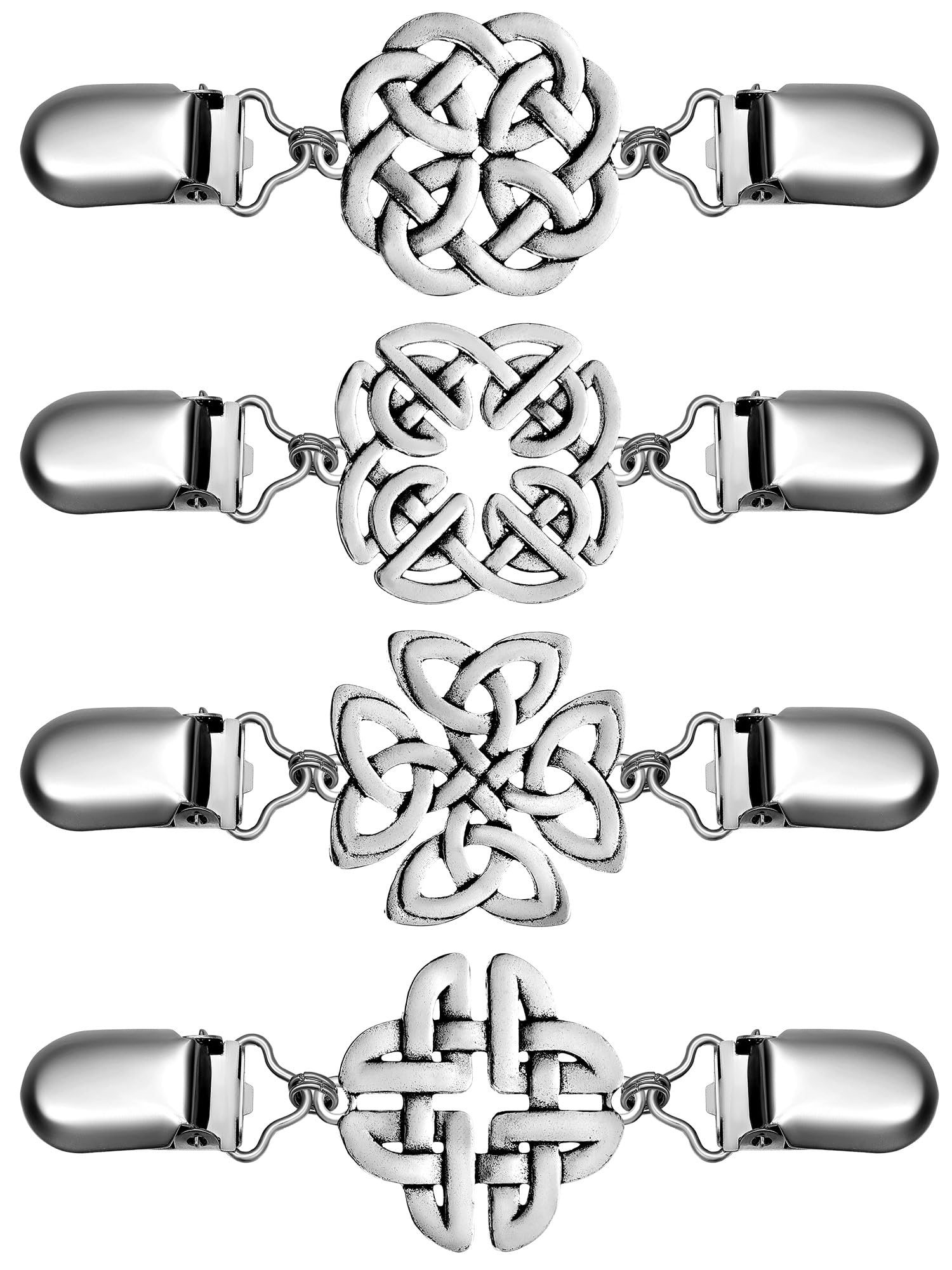 Jetec 4 Pieces Vintage Sweater Shawl Clips Retro Cardigan Collar Clips ...