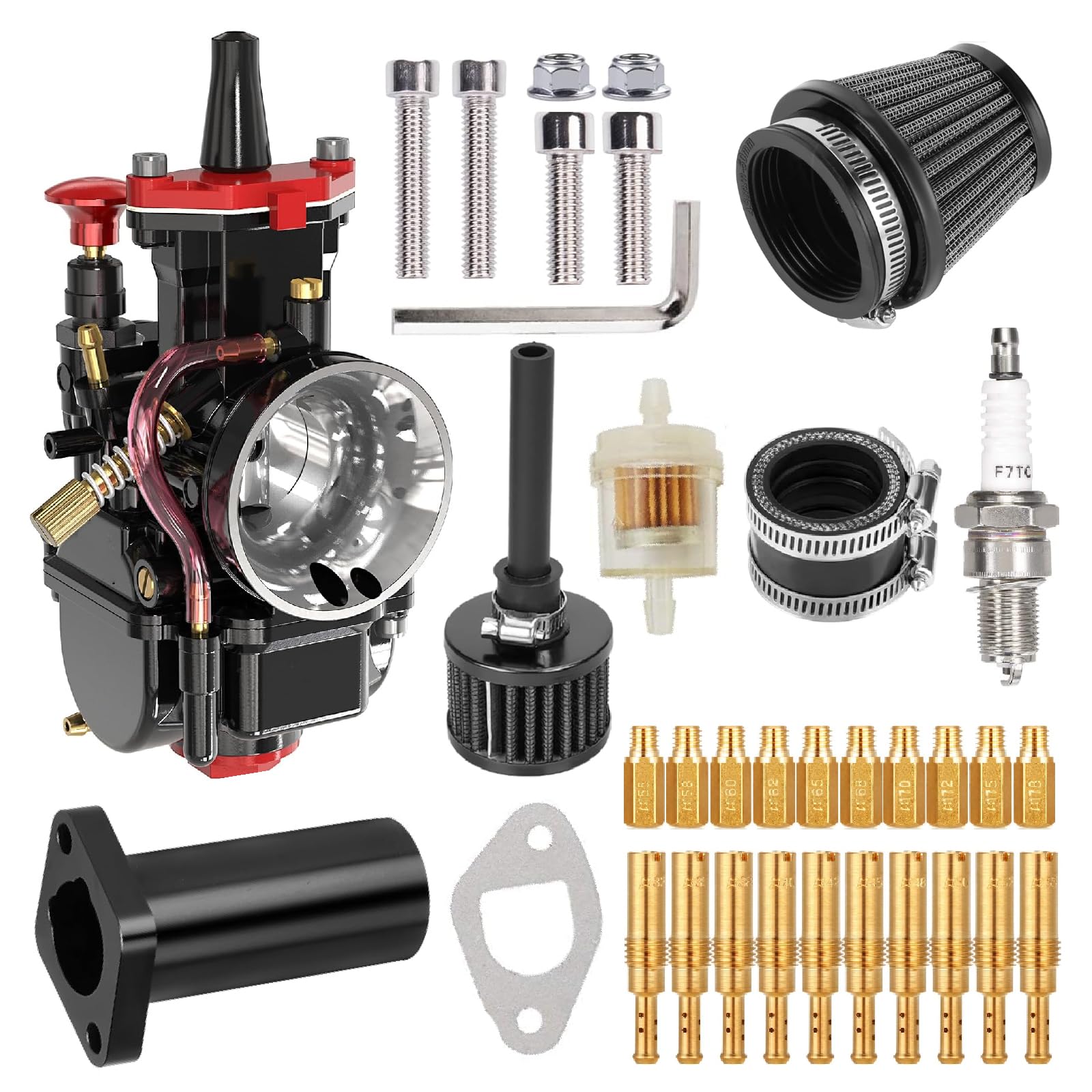 Snapklik.com : MTRPARTS PWK28 30MM Carburetor Kit Perfect Upgrade For Predator 196cc 212cc ...