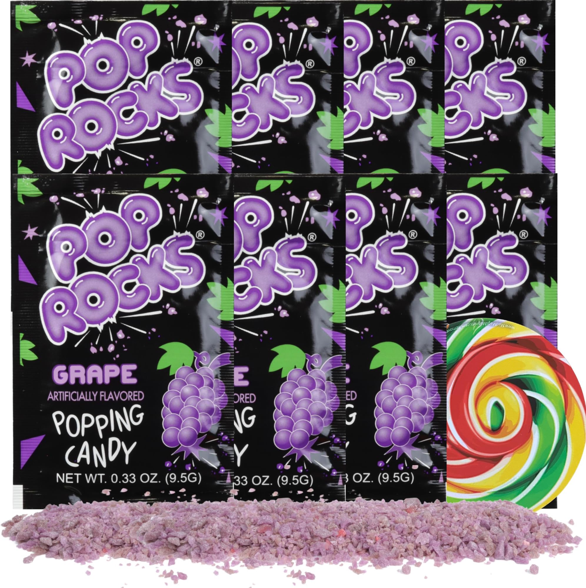 Amazon.com: Needzo Grape Flavored Crackling Pop Rocks, Bulk Sizzling ...