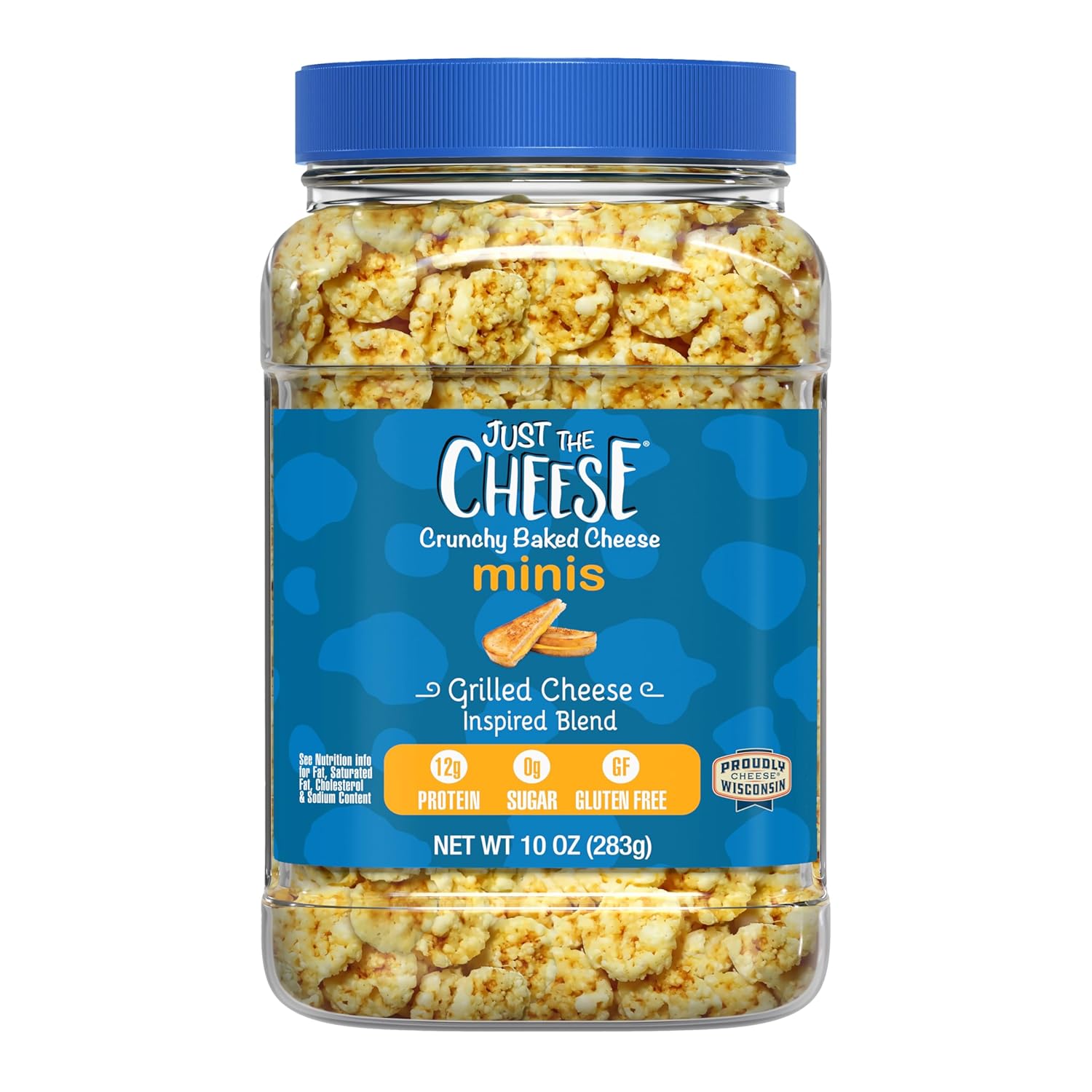 Amazon.com: Just the Cheese Minis – Grilled Cheese Crisps, 10 oz Jar ...