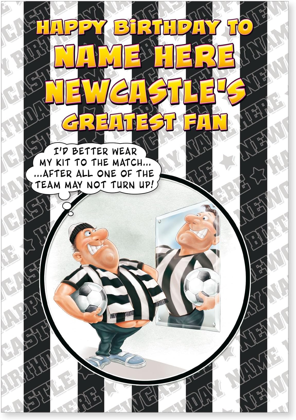 Personalised Birthday Card - Any name - Football cartoon - For ...