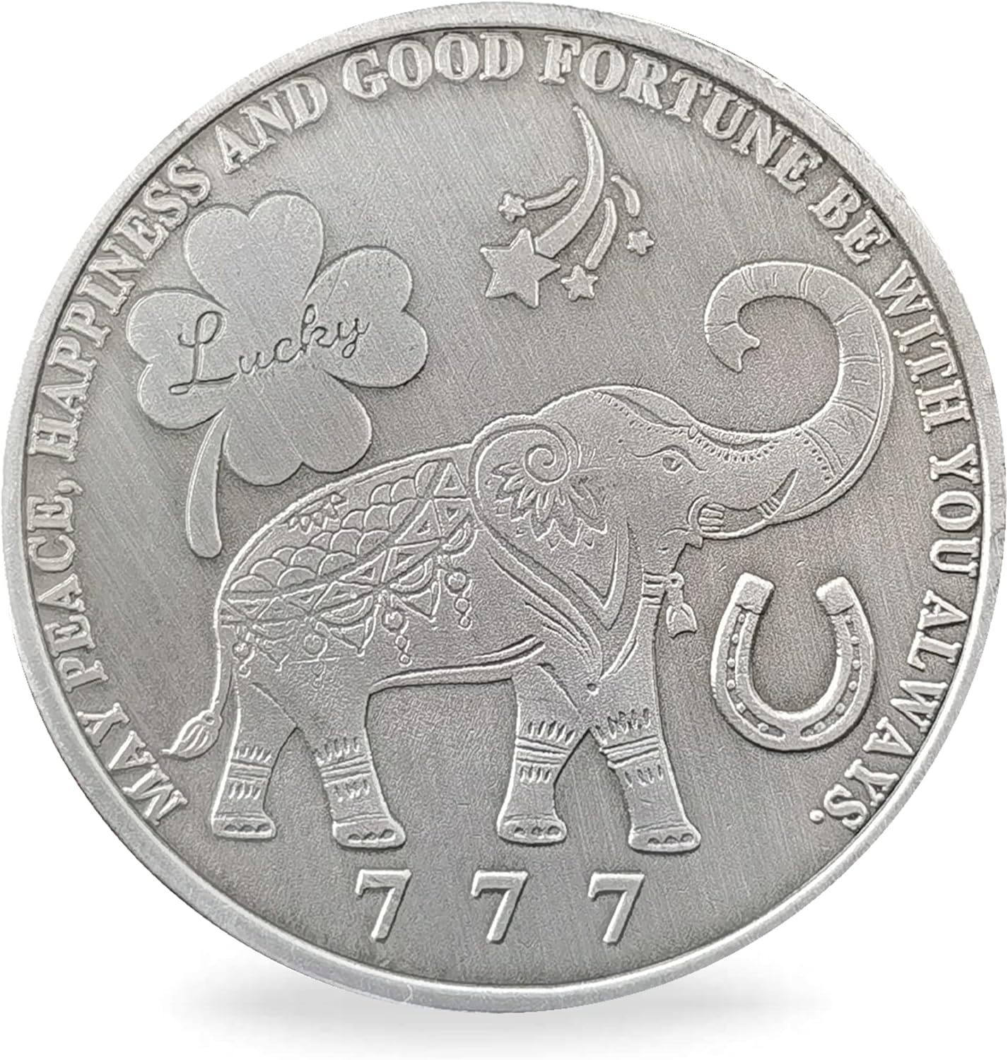 Amazon.com: Koi Fish Fortune Elements Antique Silver Lucky Coin ...