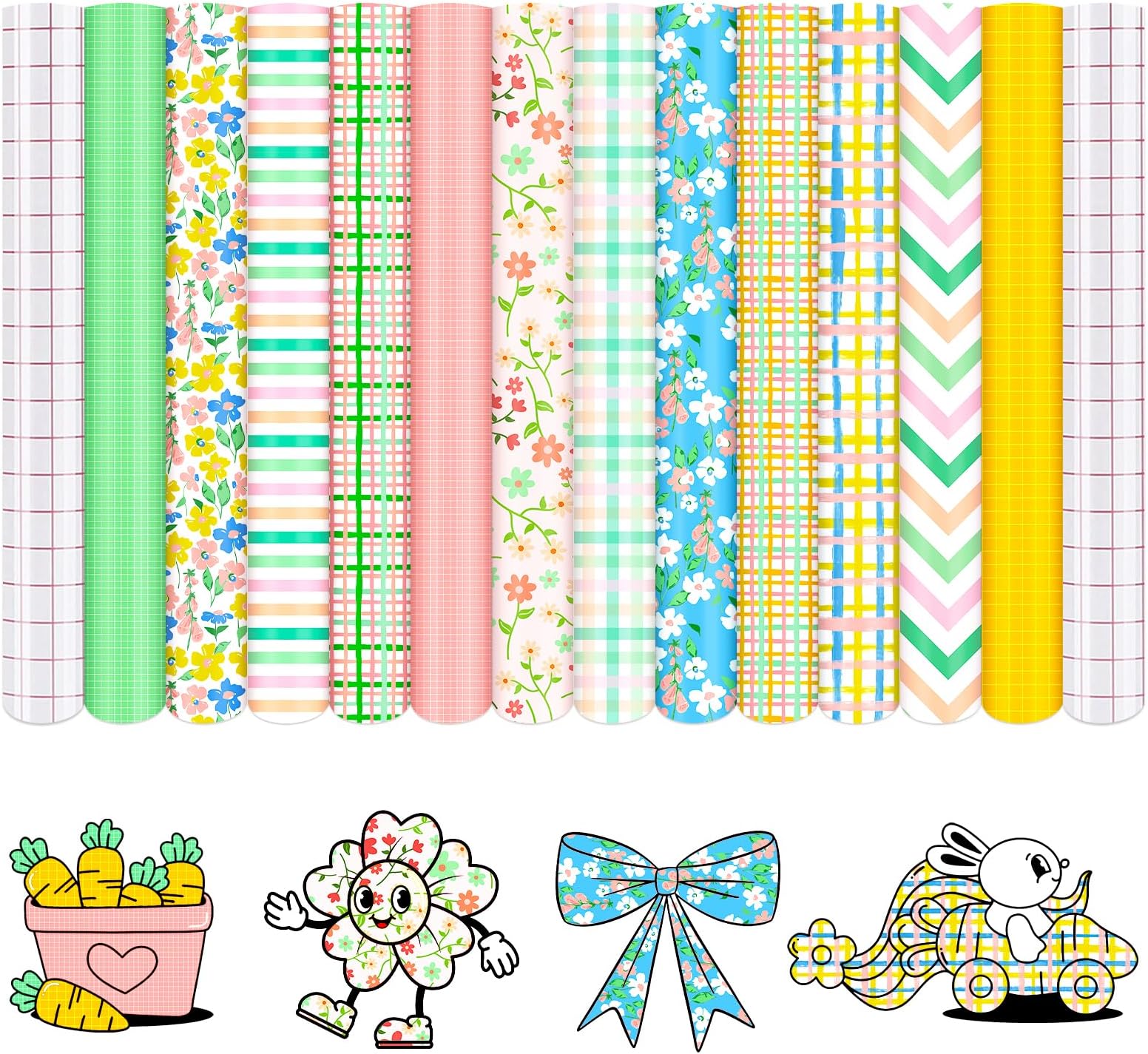 Amazon.com: Tintnut Kwanzaa Permanent Vinyl - 10 Sheets 12"x10", Kente ...