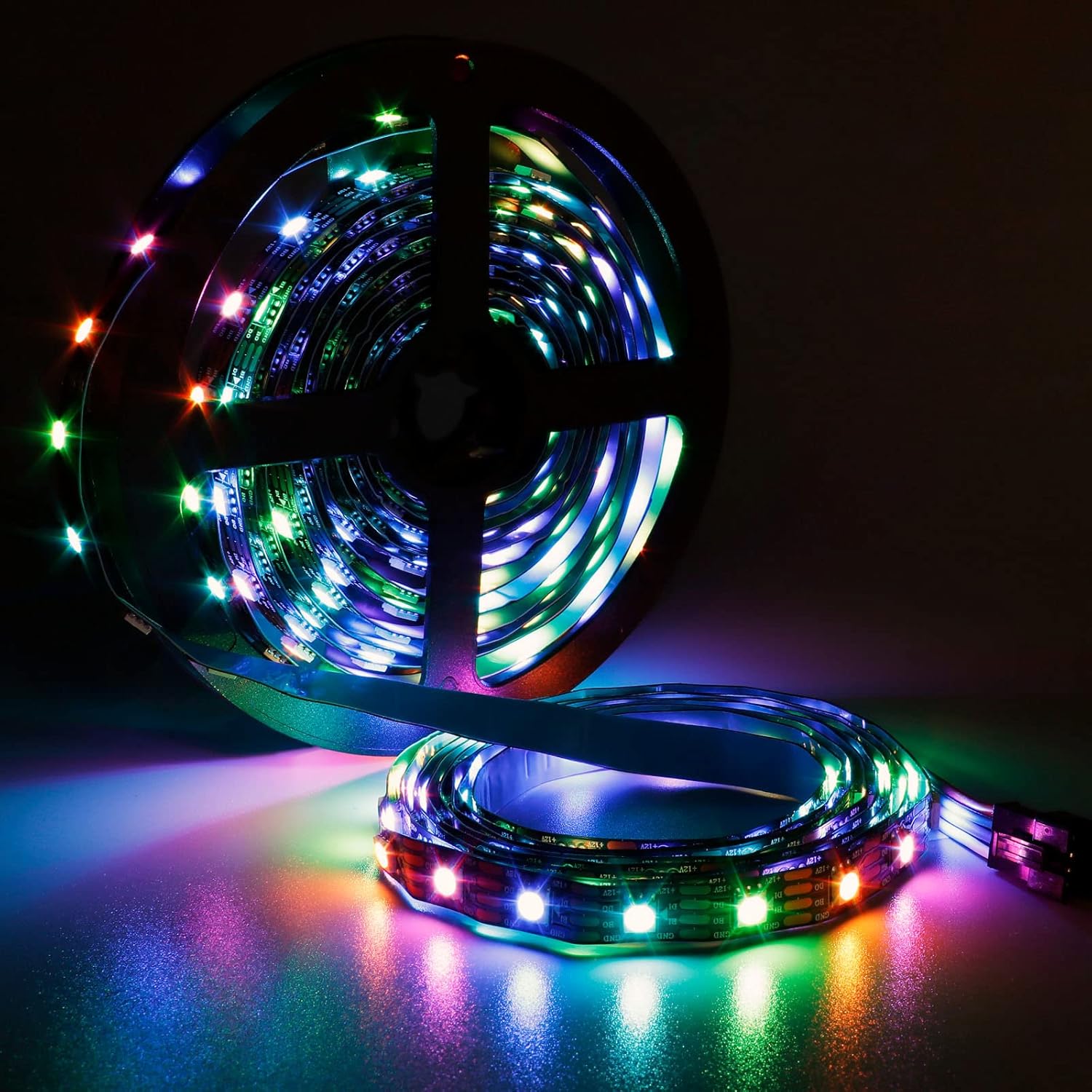 Amazon.com: TOPAI WS2815 12V LED Strip 16.4ft 300 Pixels RGB ...