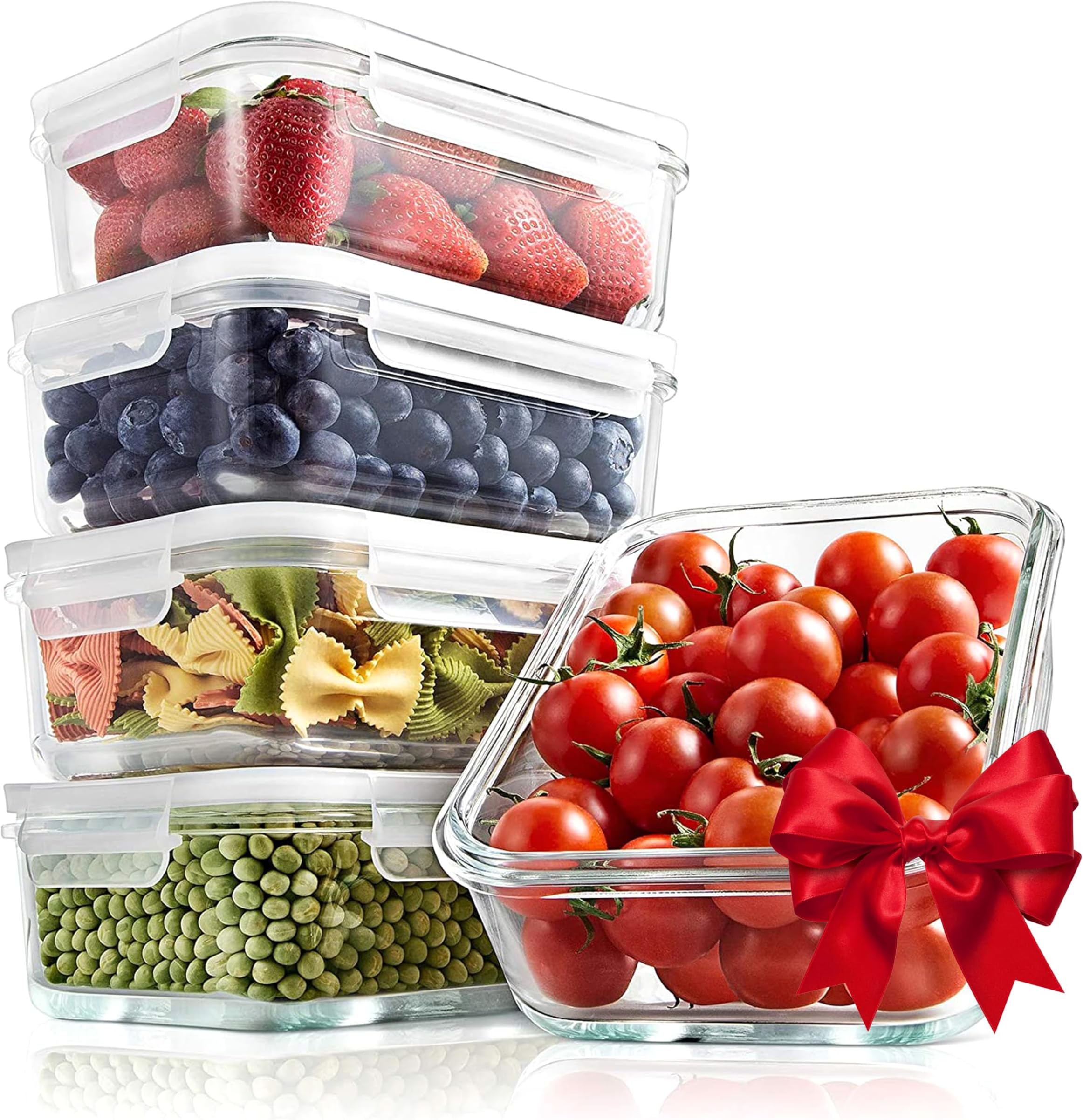 Amazon.com: Luminarc Pure Box Active Glass Food Storage Container with ...