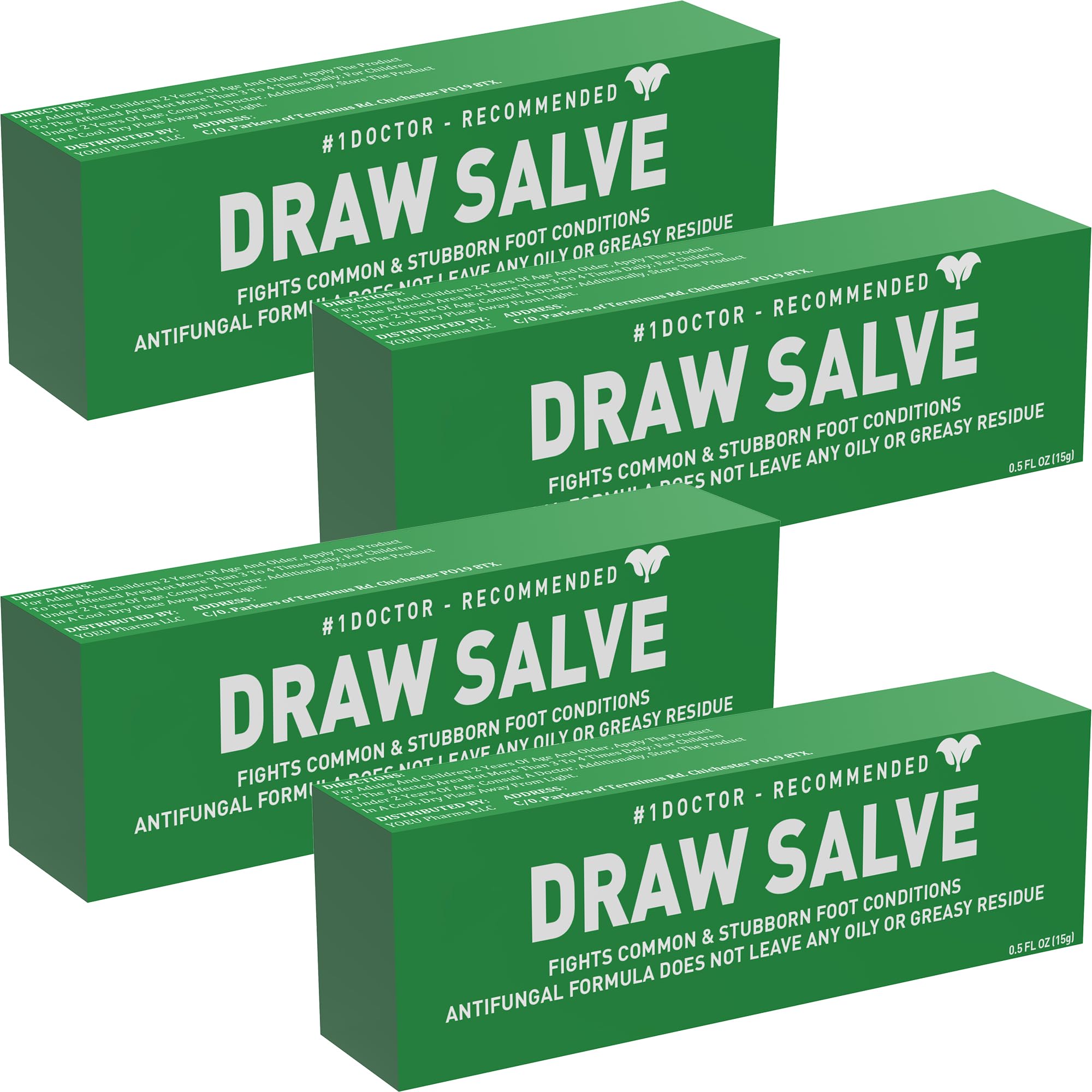 Buy 4-Pack Drawing Salve Cream for Boil, Cyst Removal, Splinter Remover ...