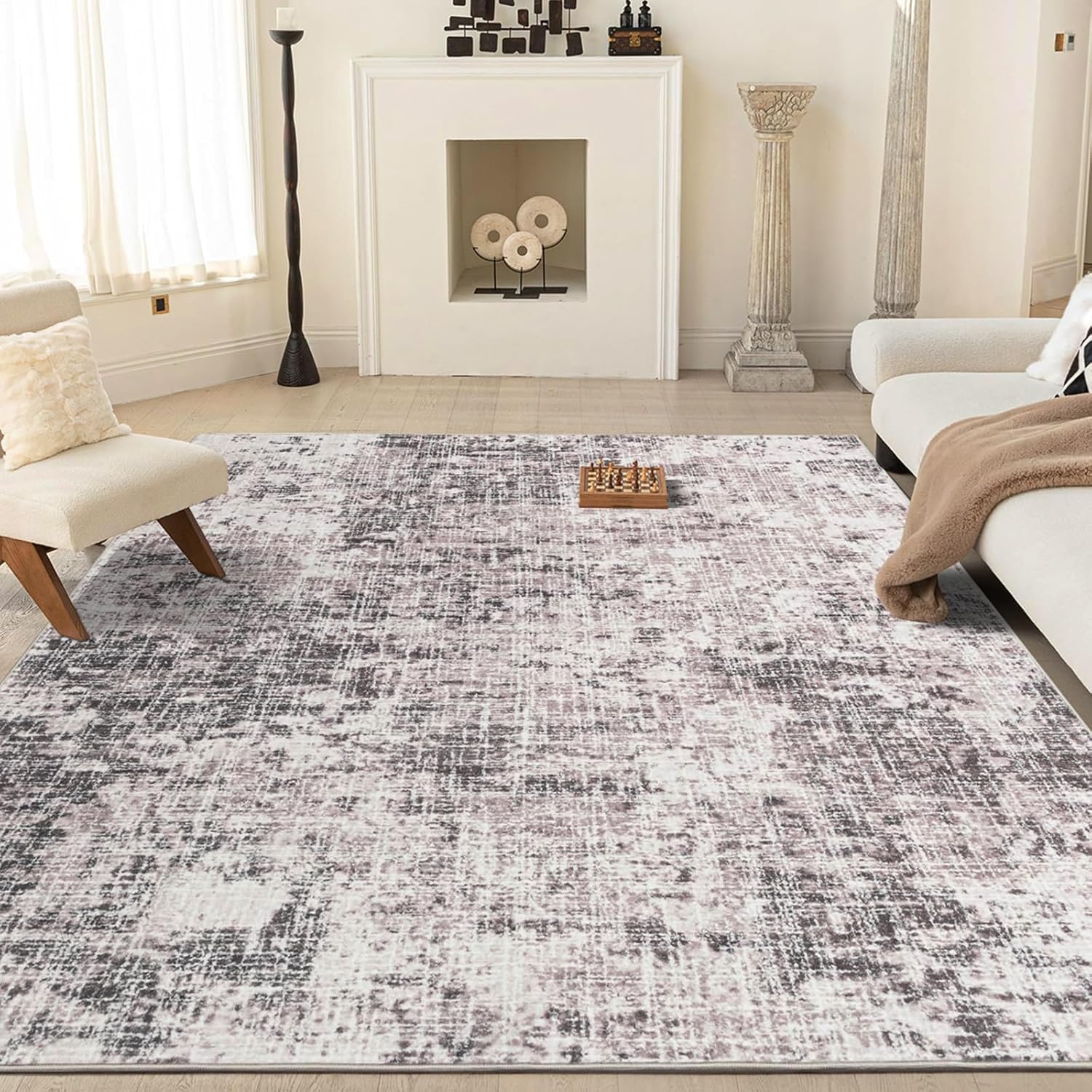 Amazon.com: ILANGO Area Rug 8x10 ft for Living Room, Machine Washable Rugs with Non Slip Backing ...