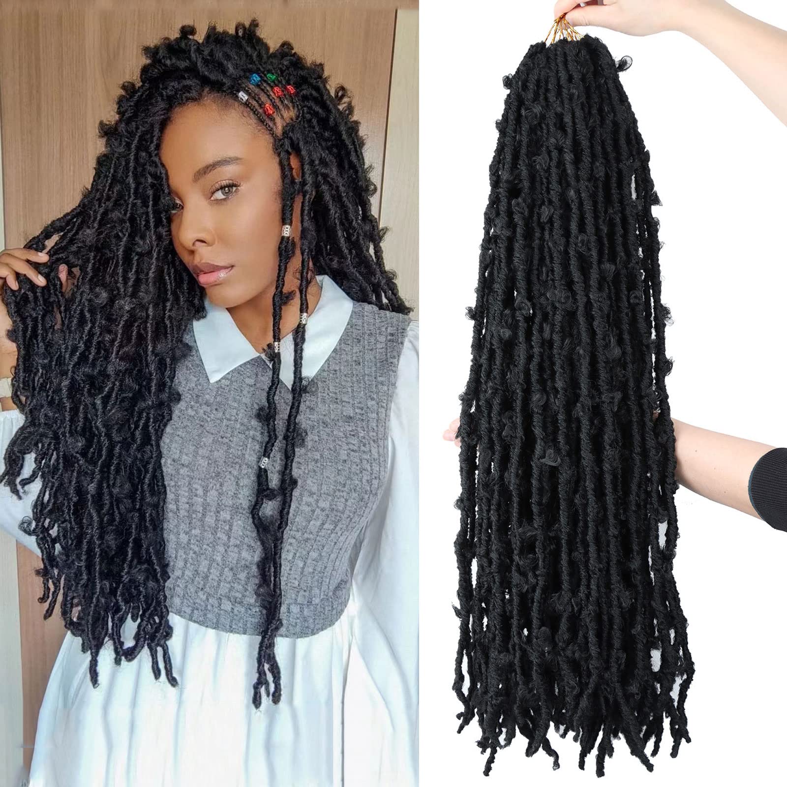 5 Packs 30 Inch Butterfly Locs Crochet Hair for Black Women Distressed ...