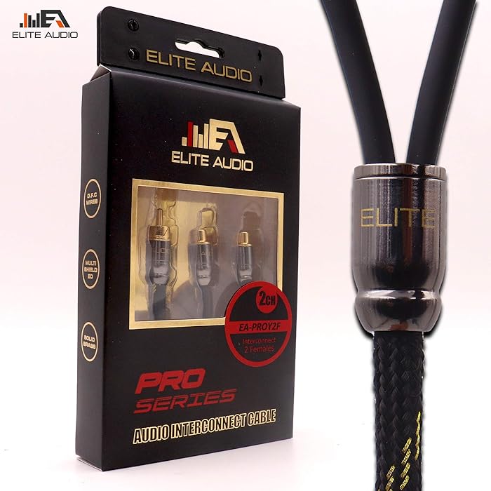 Buy Elite Audio PRO 100% OFC Copper 2 Channel Y Splitter (2 Female to 1 ...