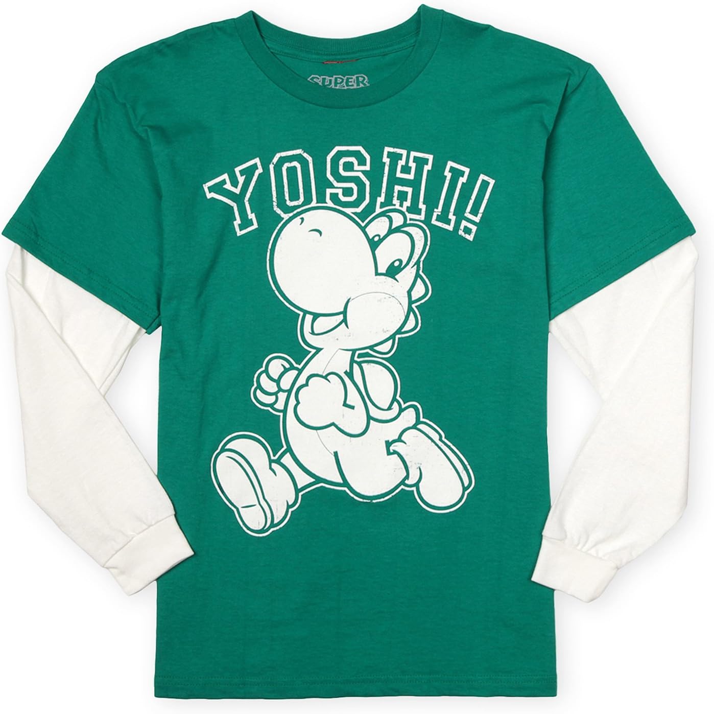 Amazon.com: Yoshi Boy's Graphic Long Sleeve Shirt By Nintendo Green (L ...
