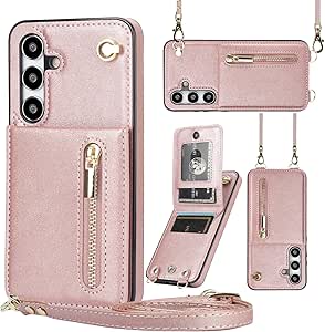 Amazon.com: Furill Phone Case for Samsung Galaxy S23 FE 5G Wallet Cover with Crossbody Strap ...