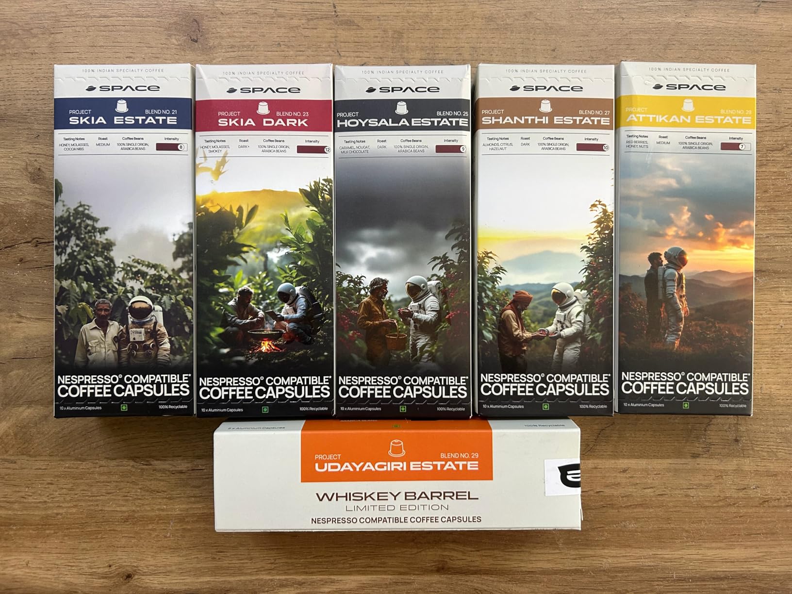 Space Coffee Pods Origins Pack of 55 | Whiskey-Barrel Aged Launch ...