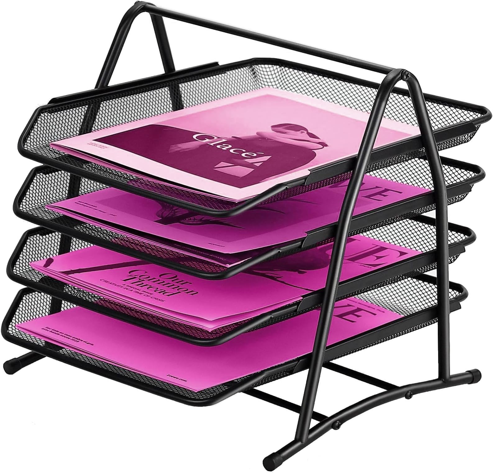 Amazon.com: ideallife 4-Trays Document Tray, Desktop File Organizer ...