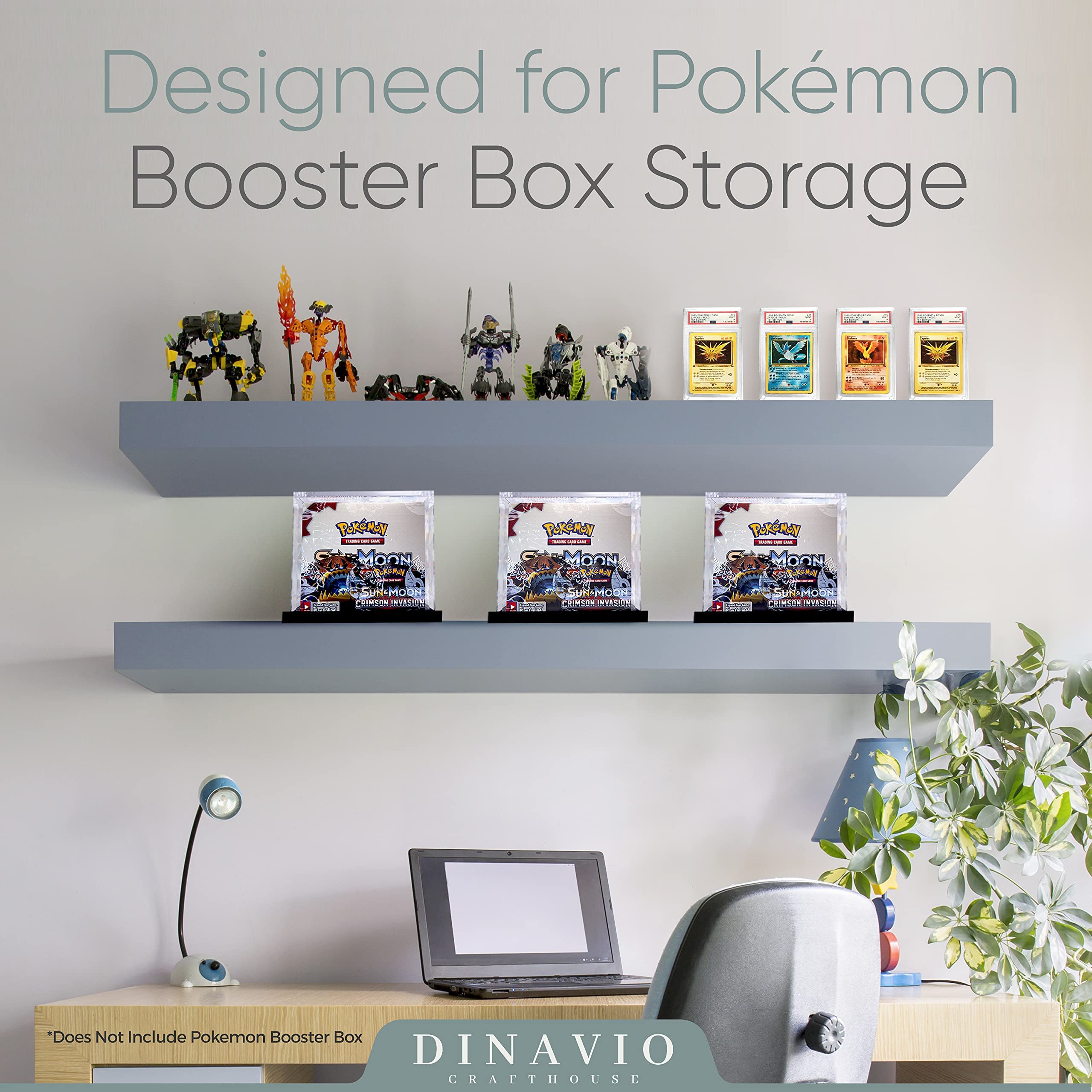 Buy Dinavio Crafthouse Booster Box Acrylic Display Case - Pokemon ...