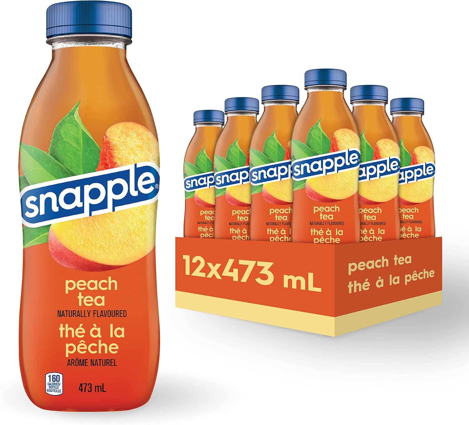 Snapple Naturally Flavoured Peach Tea 12-Pack Refreshment