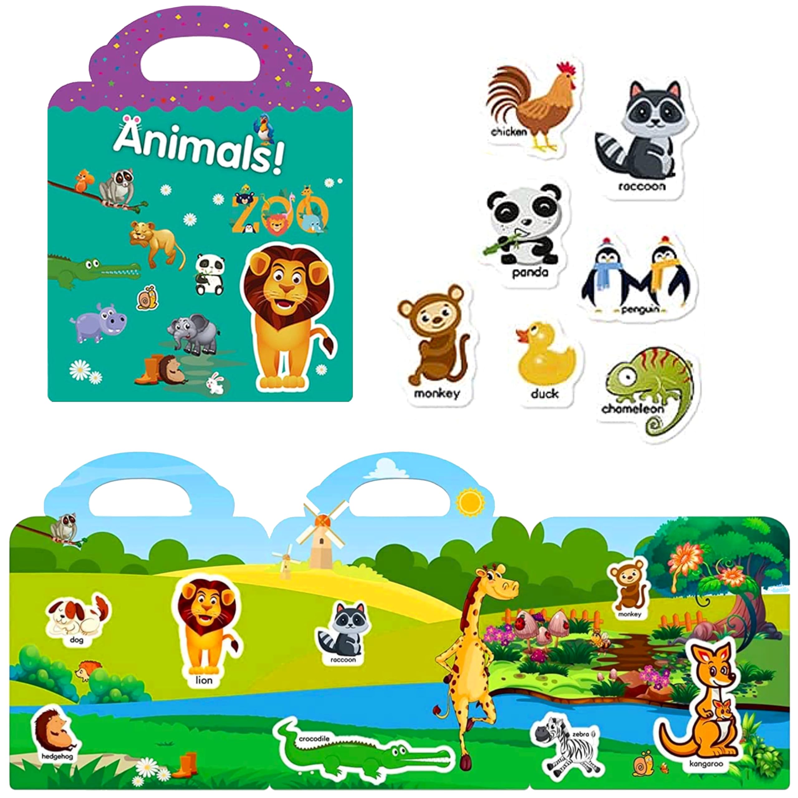 Snapklik.com : Reusable Sticker Book For Kids, 5 Sets Educational ...