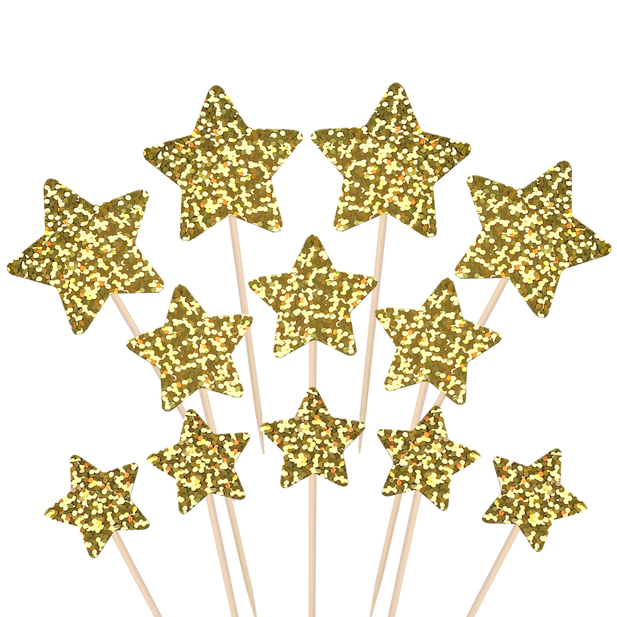 Snapklik.com : 30 PCS Gold Glitter Star Cupcake Toppers Twinkle Little ...