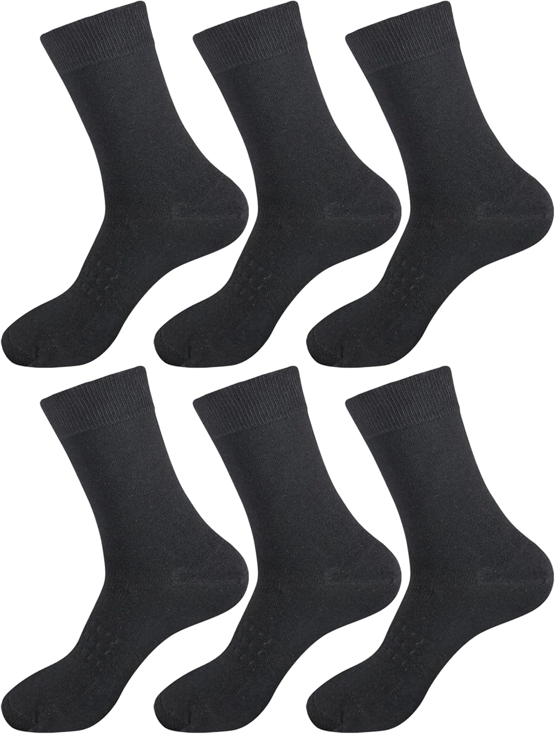 Amazon.com: Toes&Feet Mens 6-Pack Black Titanium Seamless Anti Stink ...
