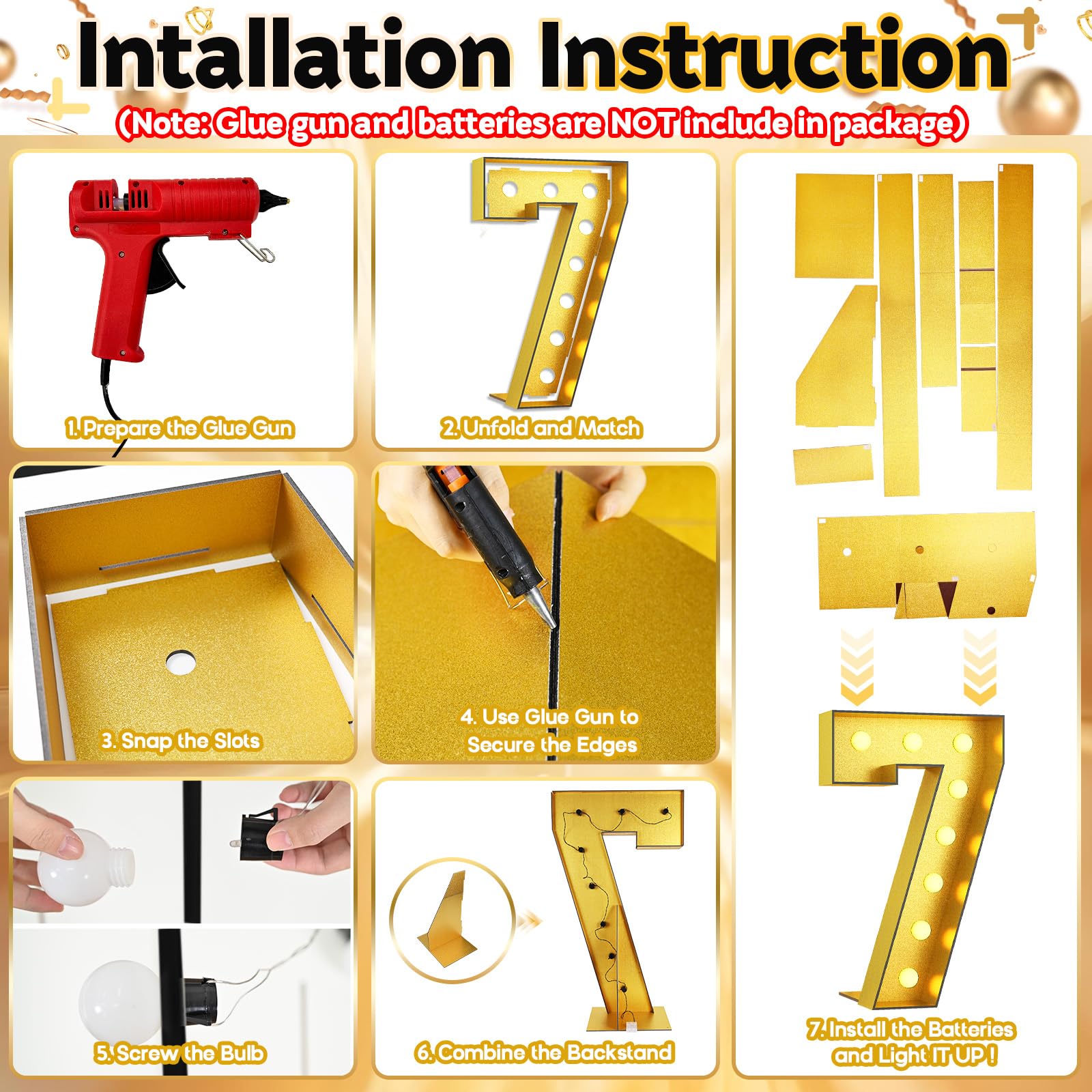 Snapklik.com : Light Up Numbers 70, 4FT Light Up Numbers Number 70 ...