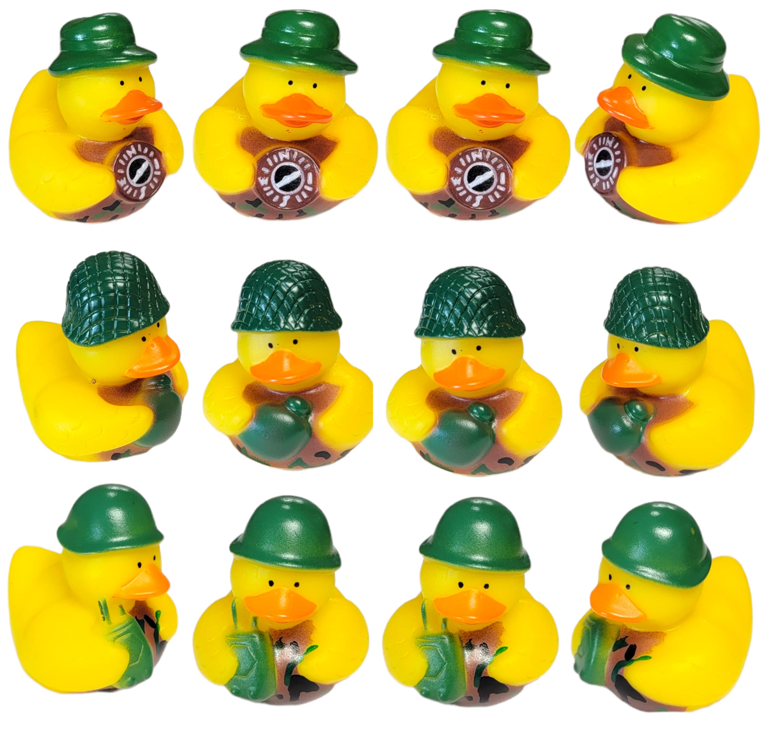 Amazon.com: Camouflage Cool Rubber Ducks (2") Standard Size. (12 Pack ...