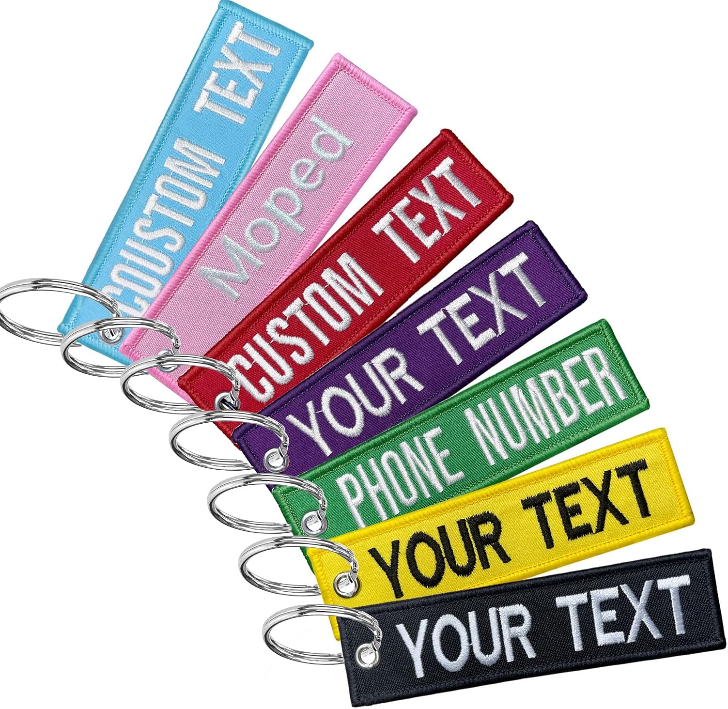 Graceful life keychains,Customize Keychain,Embroidery Number Keyring ...