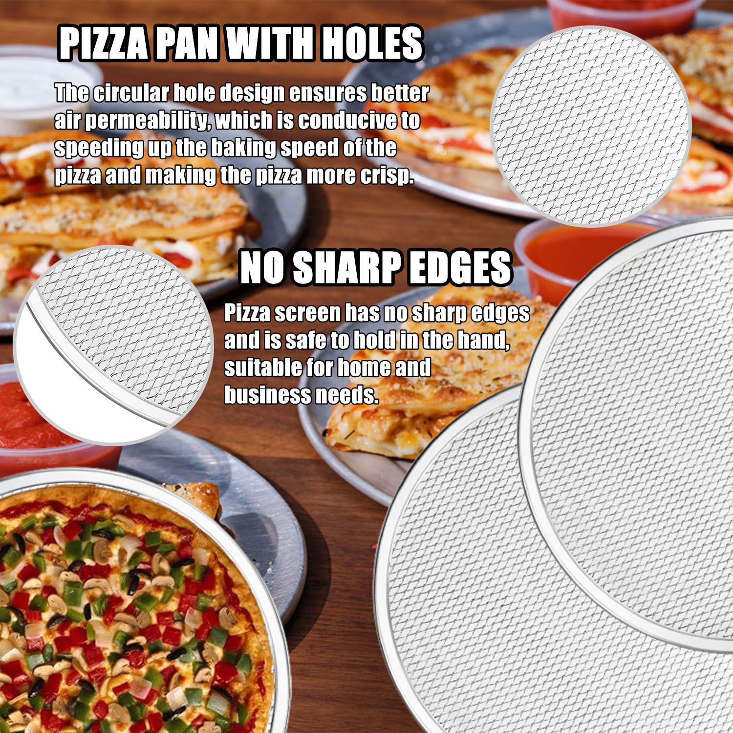 Snapklik.com : 3 Pack Pizza Screen, Nonstick Pizza Screen 14 Inch ...